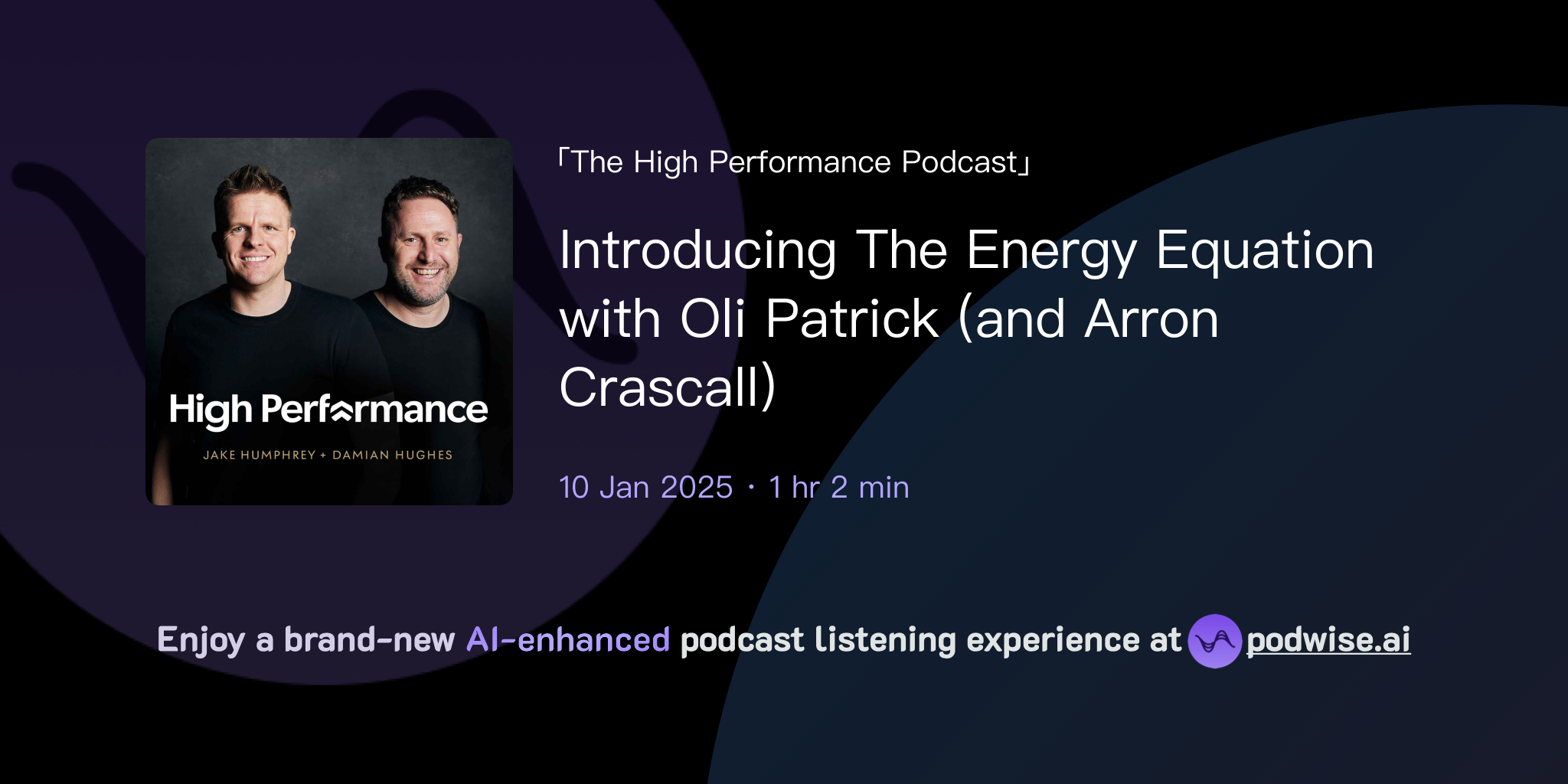 Introducing The Energy Equation with Oli Patrick (and Arron Crascall ...