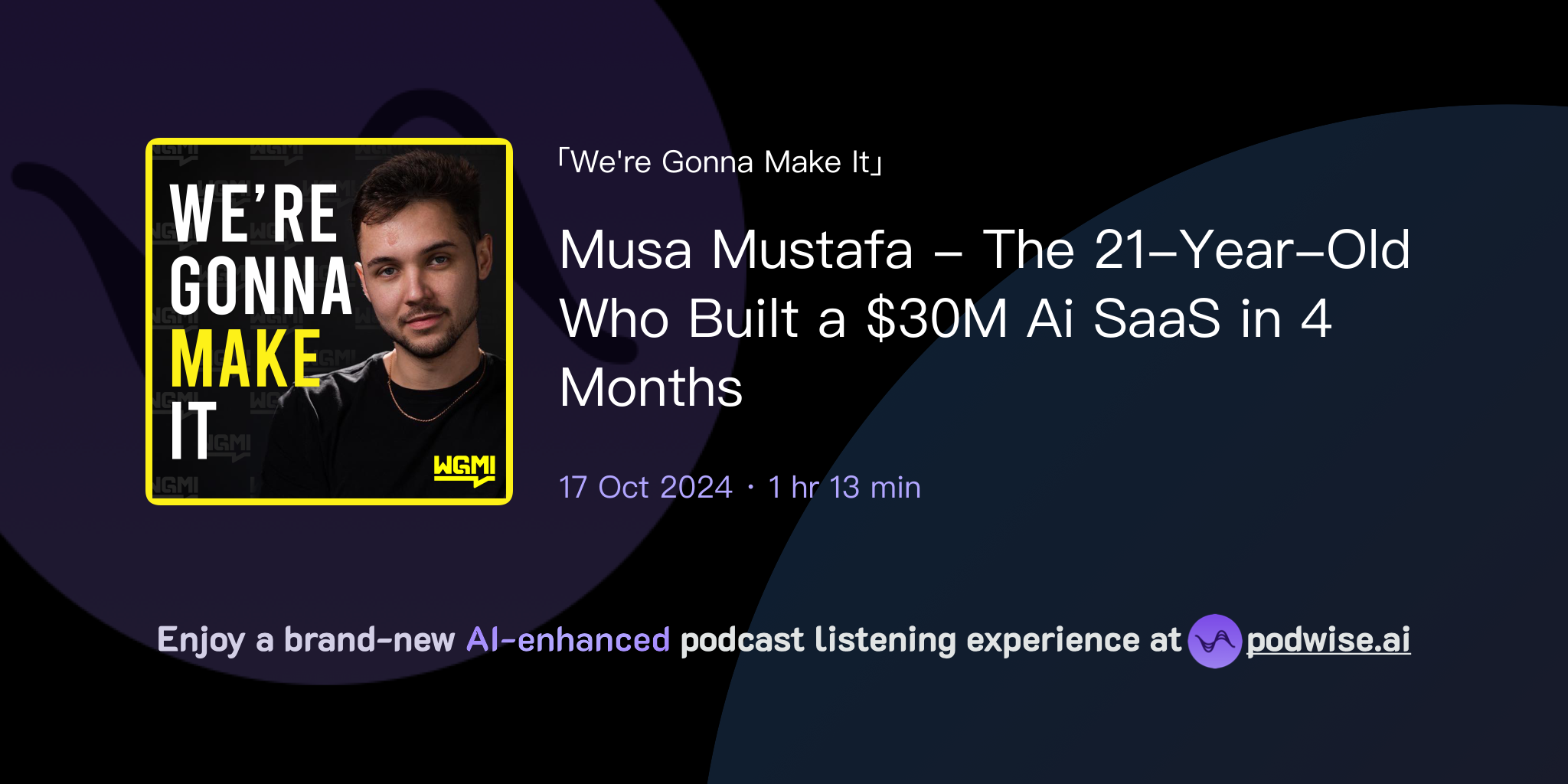 Musa Mustafa - The 21-Year-Old Who Built a $30M Ai SaaS in 4 Months ...
