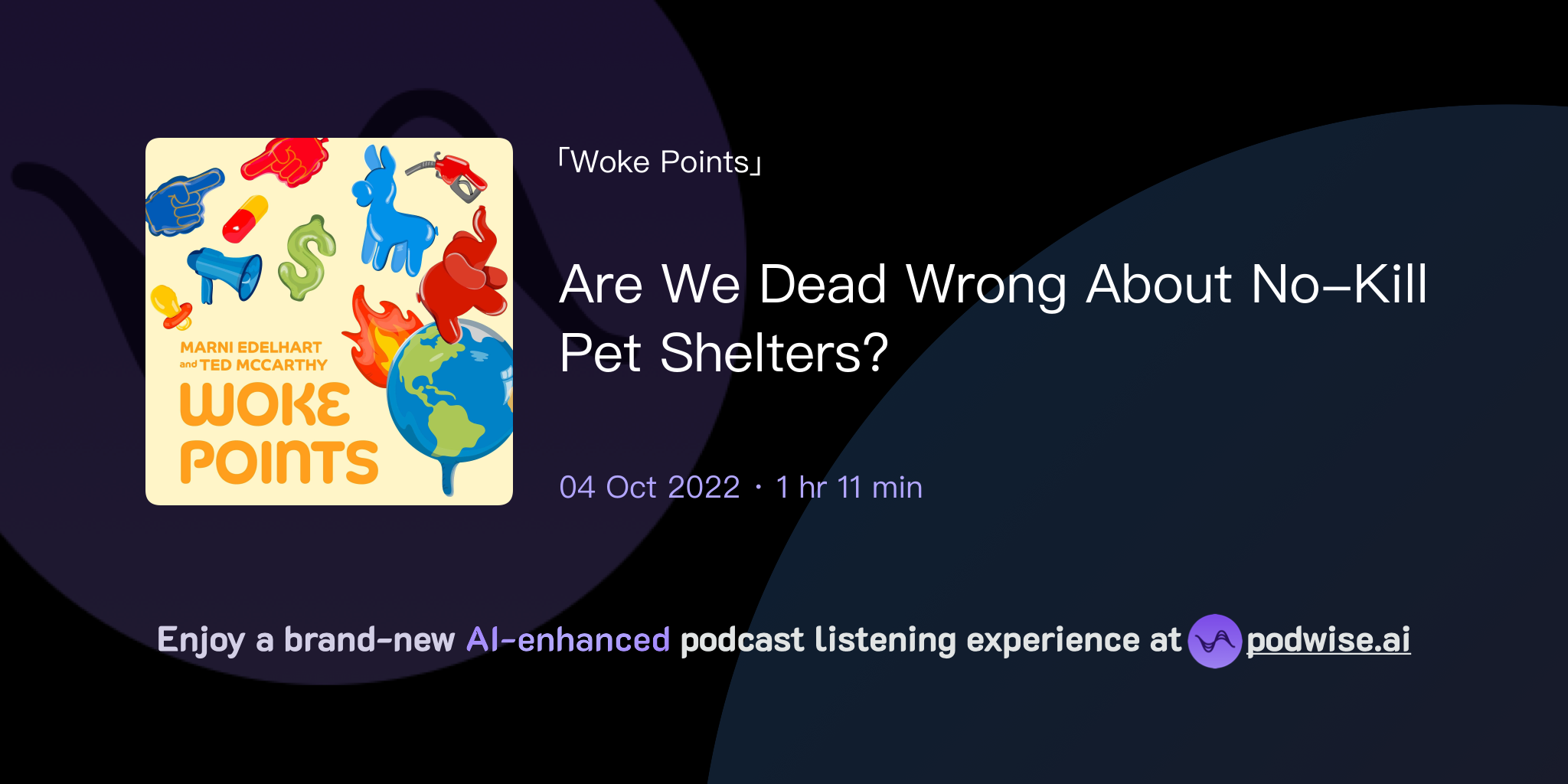 Are We Dead Wrong About No-Kill Pet Shelters? | Woke Points | Podwise