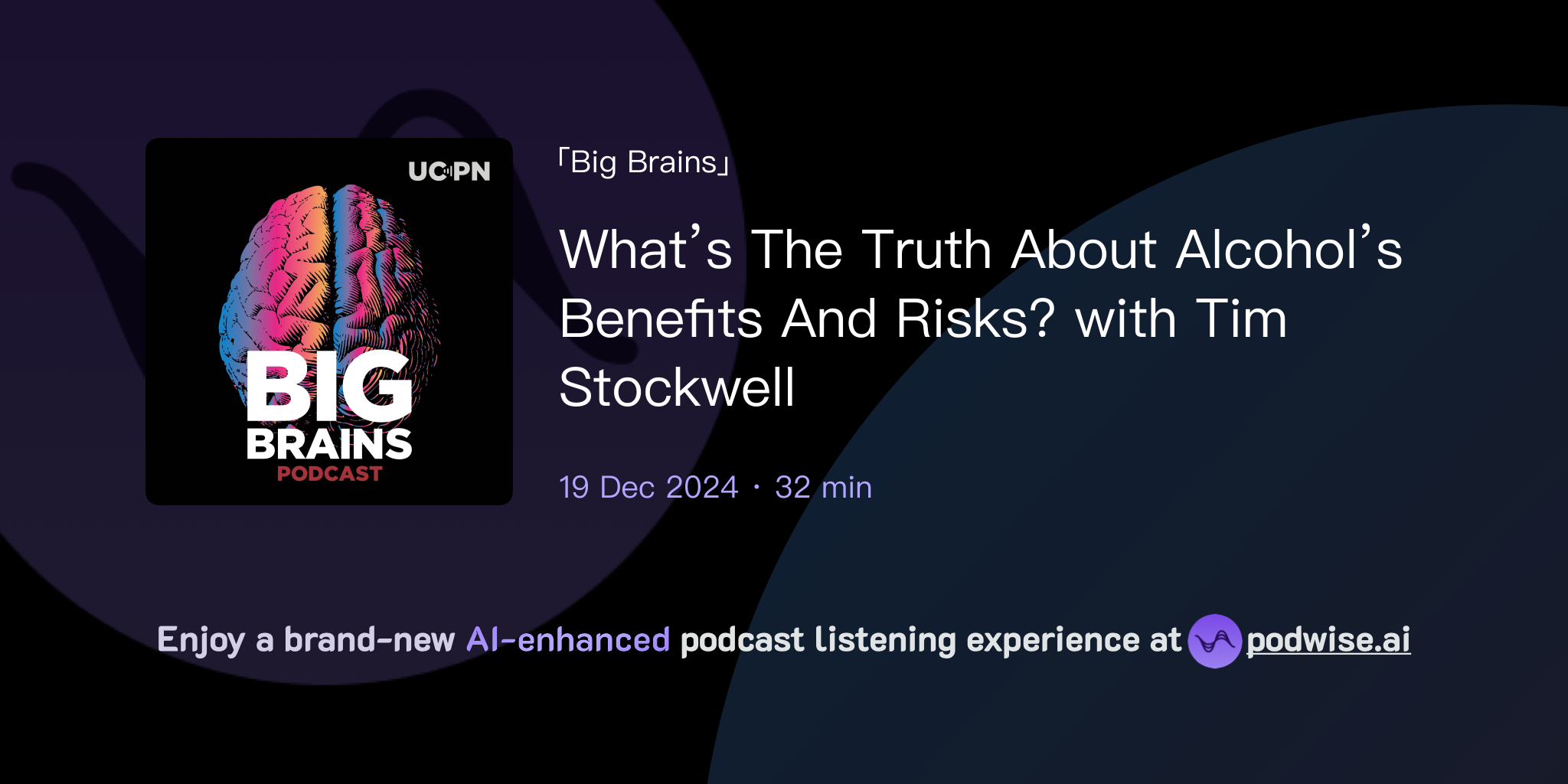 What’s The Truth About Alcohol’s Benefits And Risks? with Tim Stockwell ...