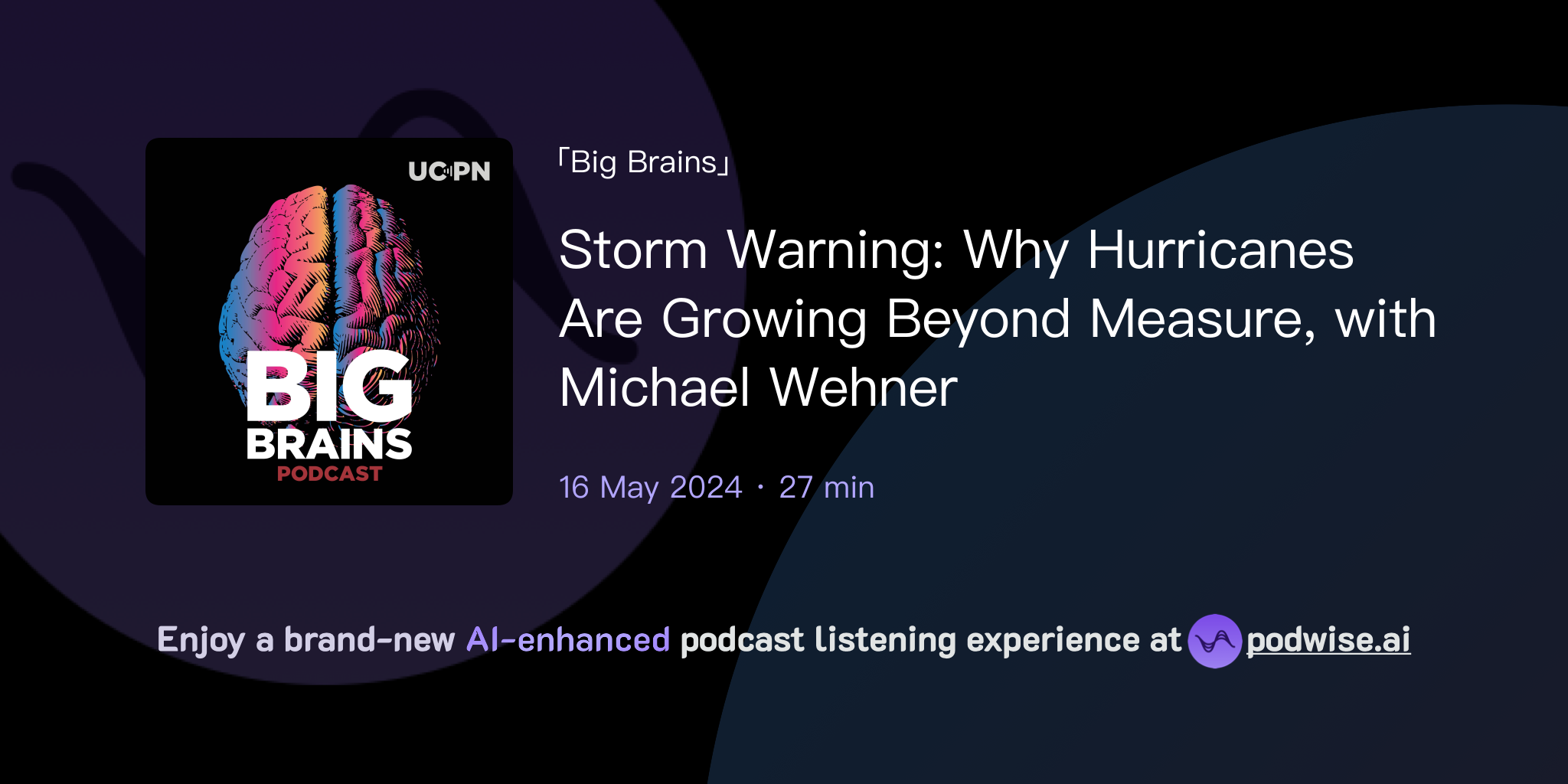 Storm Warning: Why Hurricanes Are Growing Beyond Measure, with Michael ...