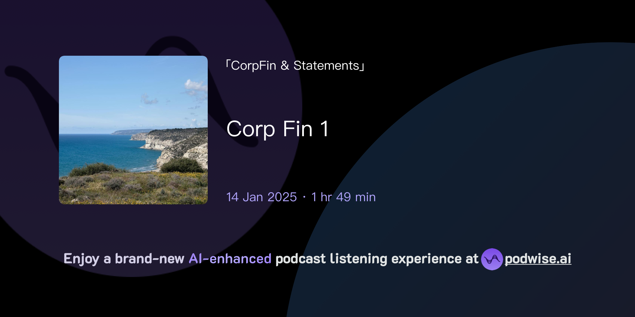 Corp Fin 1 | CorpFin & Statements | Podwise