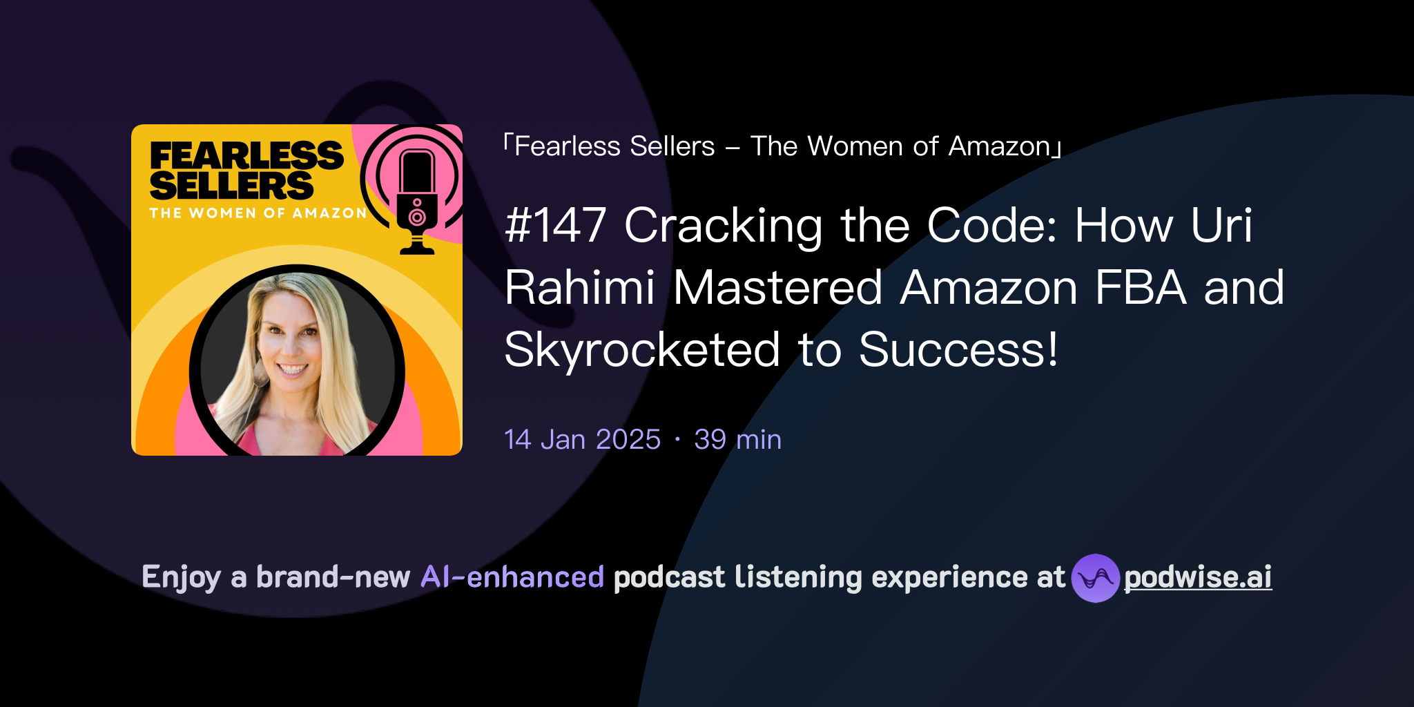 #147 Cracking the Code: How Uri Rahimi Mastered Amazon FBA and Skyrocketed to Success ...