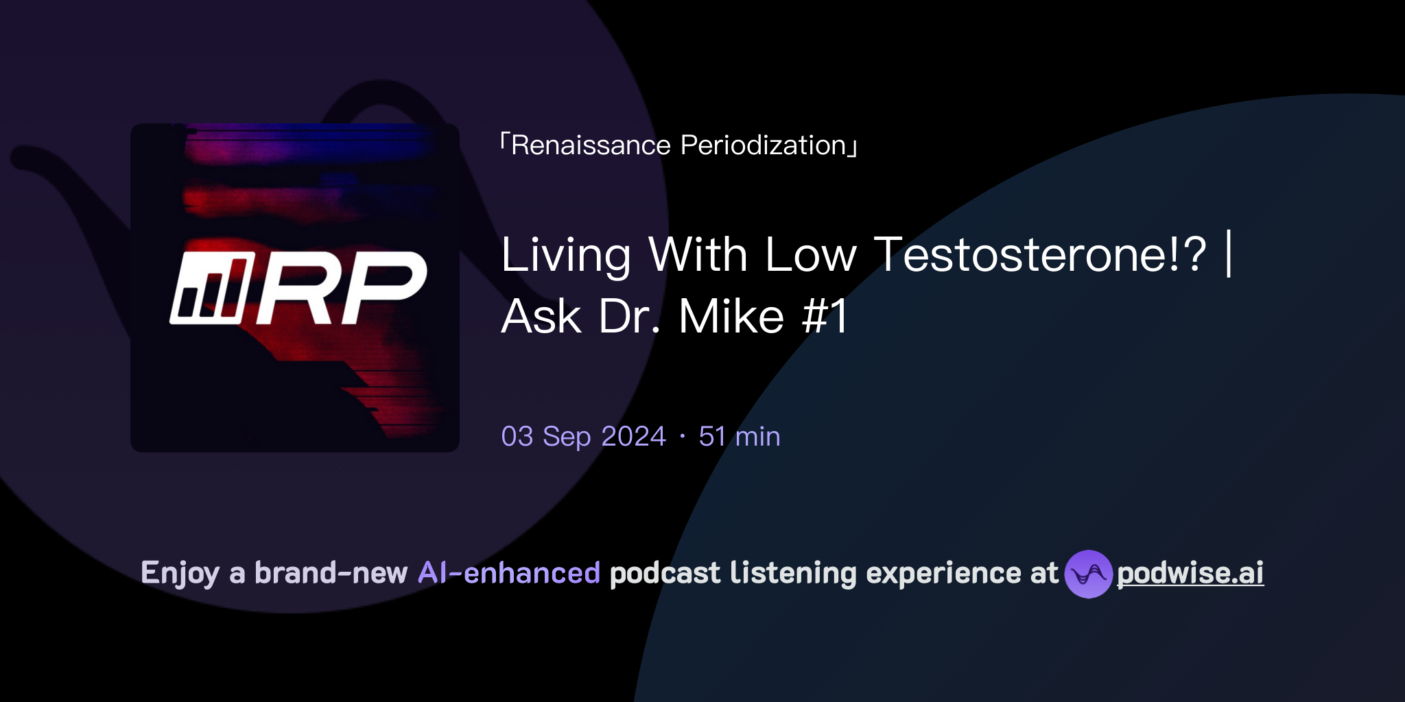 Living With Low Testosterone!? | Ask Dr. Mike #1 | Renaissance ...