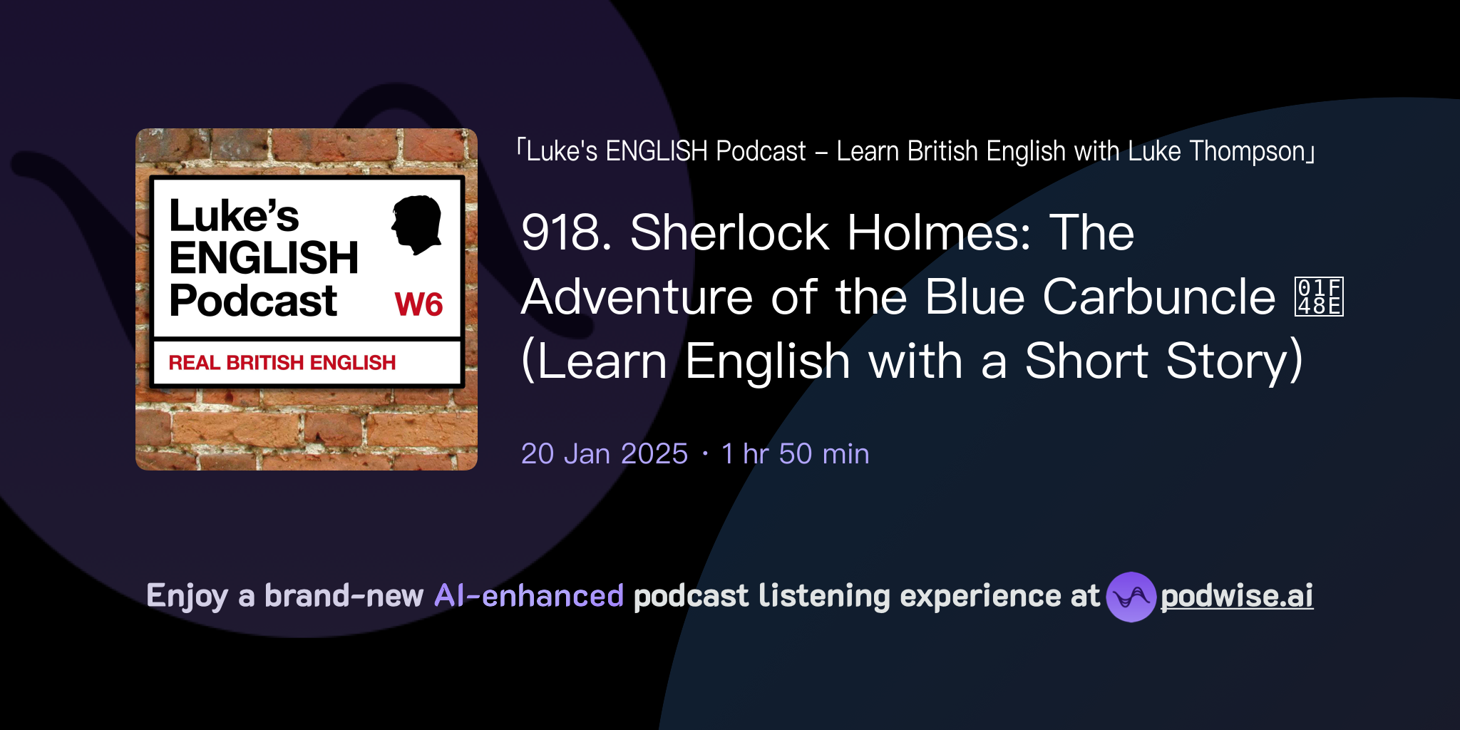 918. Sherlock Holmes: The Adventure of the Blue Carbuncle 💎 (Learn ...