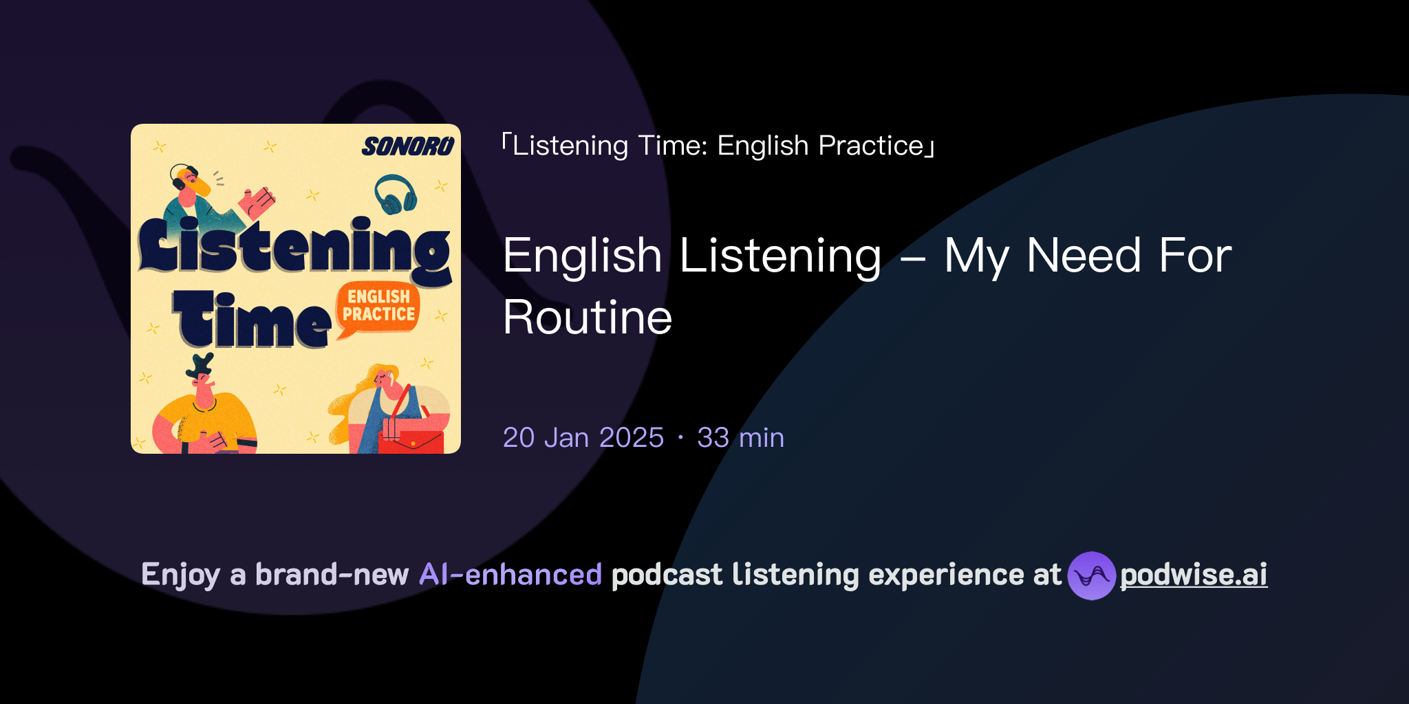English Listening - My Need For Routine | Listening Time: English ...