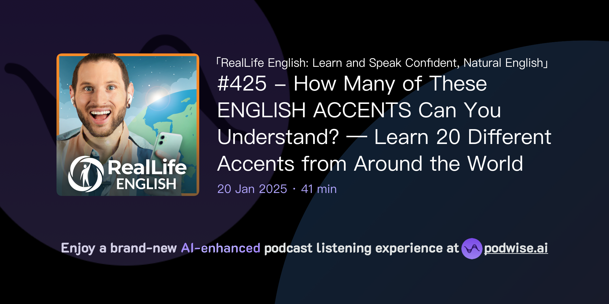 #425 - How Many of These ENGLISH ACCENTS Can You Understand? — Learn 20 ...