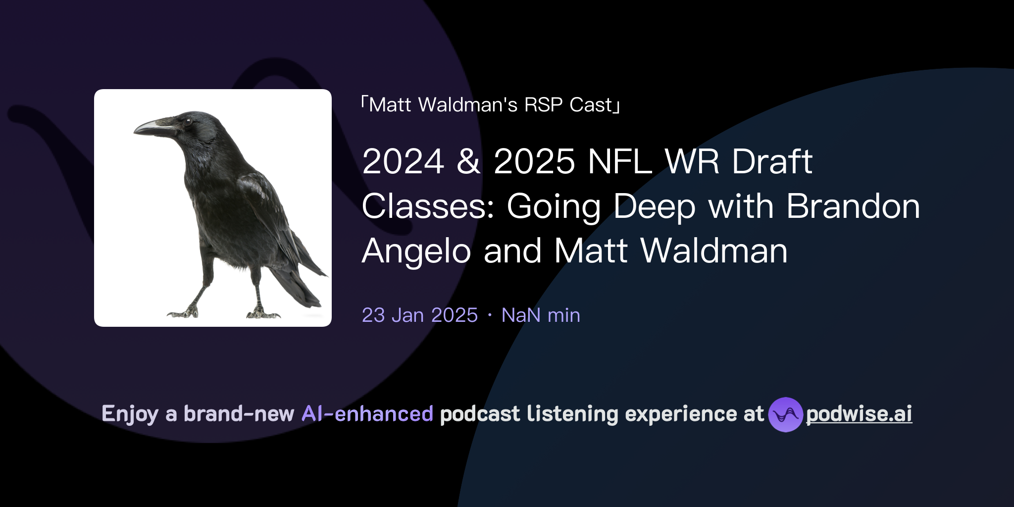 2024 & 2025 NFL WR Draft Classes: Going Deep with Brandon Angelo and ...