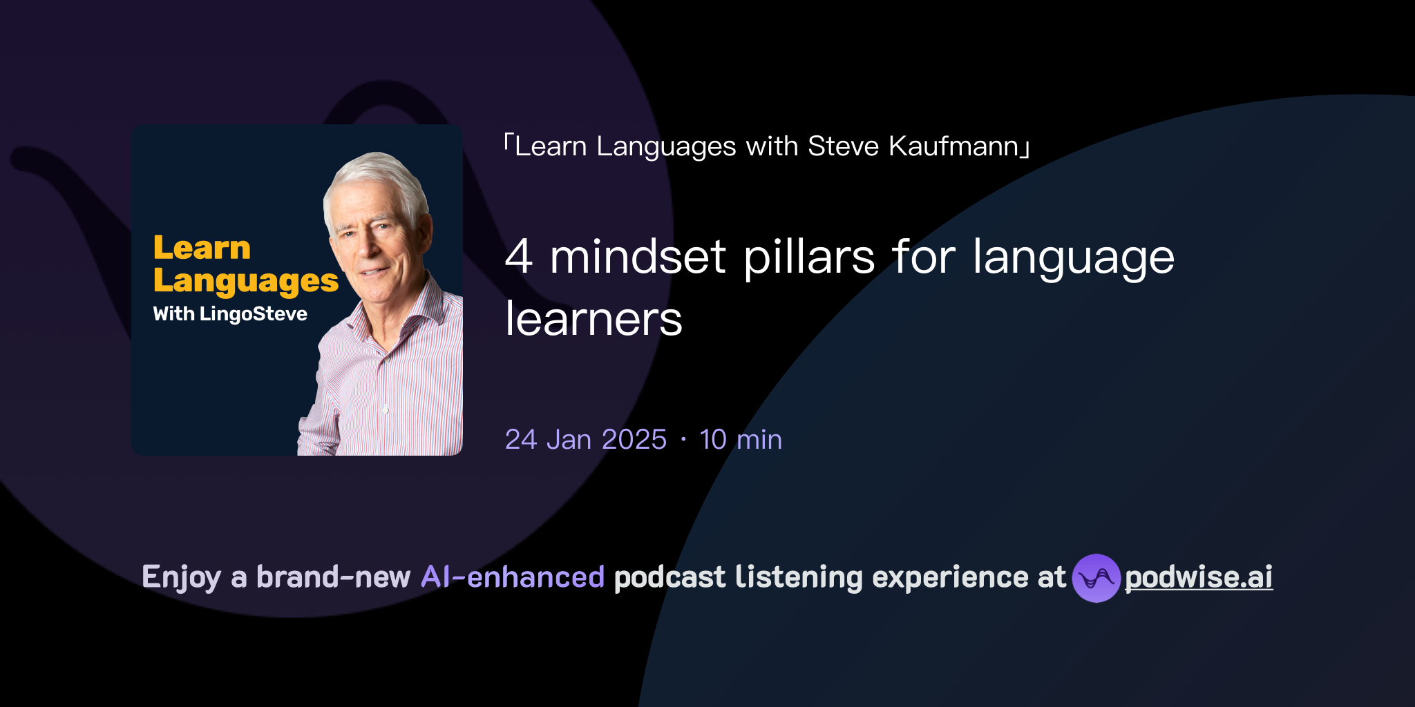 4 mindset pillars for language learners | Learn Languages with Steve ...