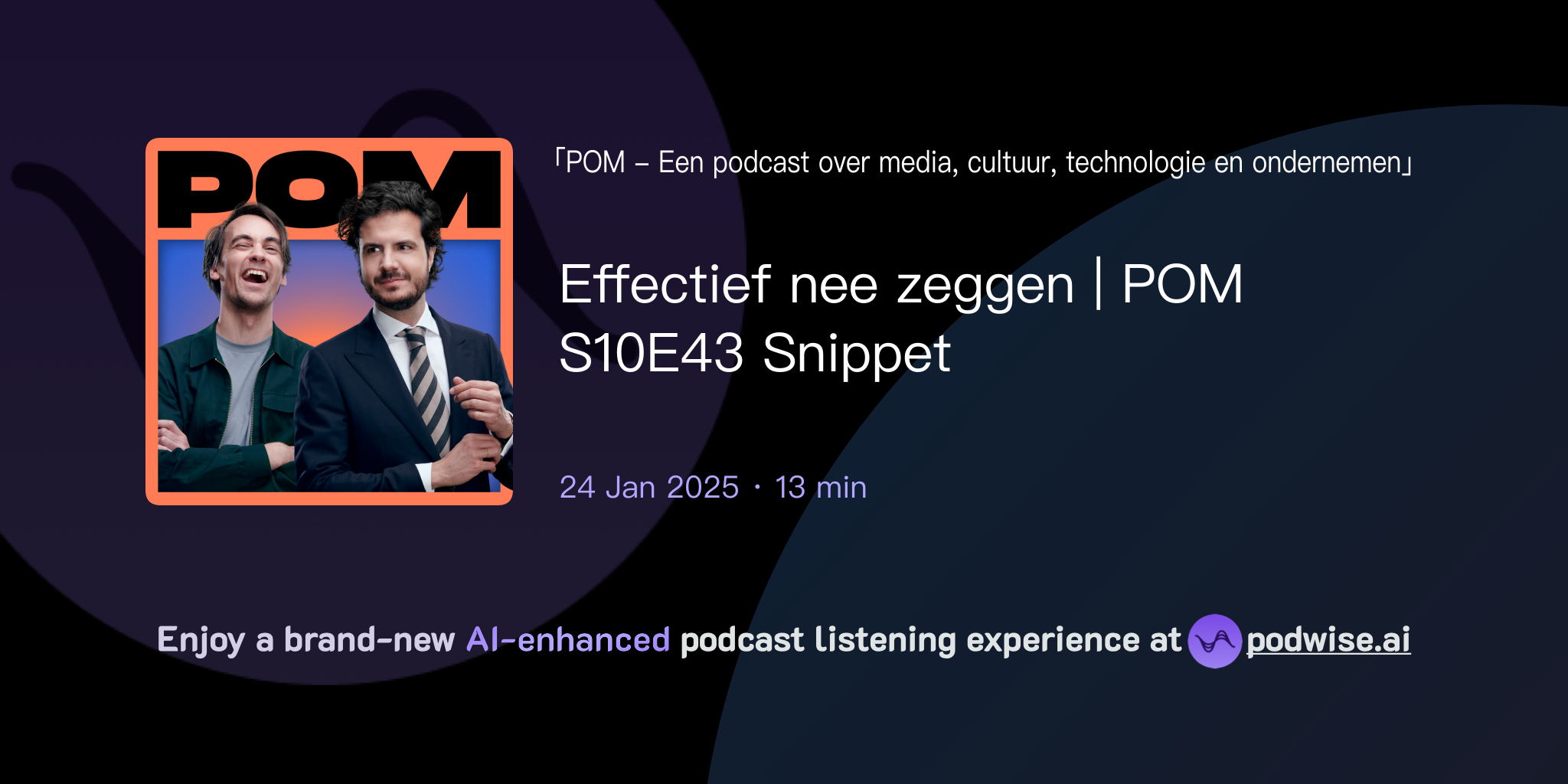 Effectief nee zeggen | POM S10E43 Snippet | POM - Een podcast over ...