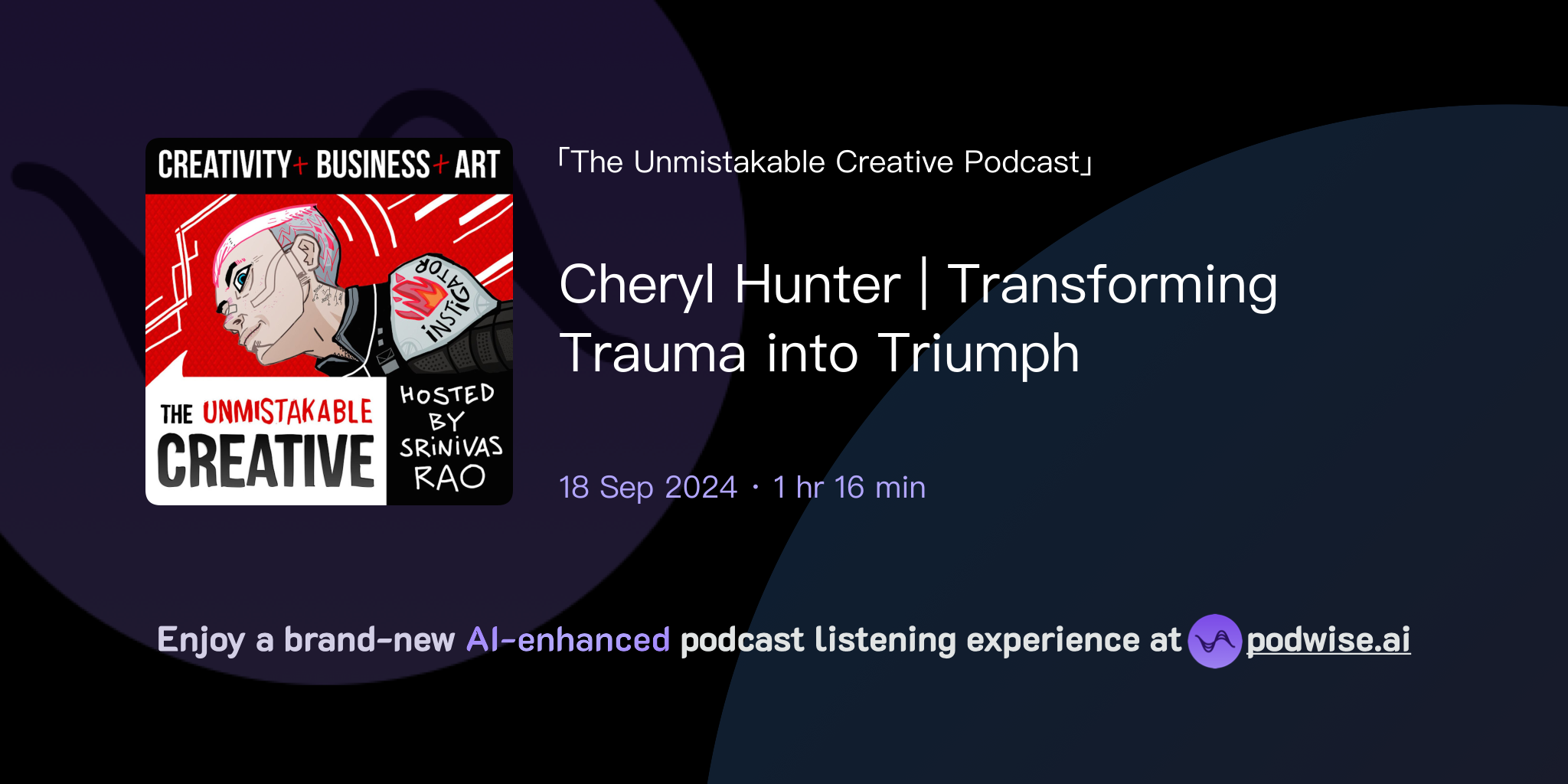 Cheryl Hunter | Transforming Trauma into Triumph | The Unmistakable ...