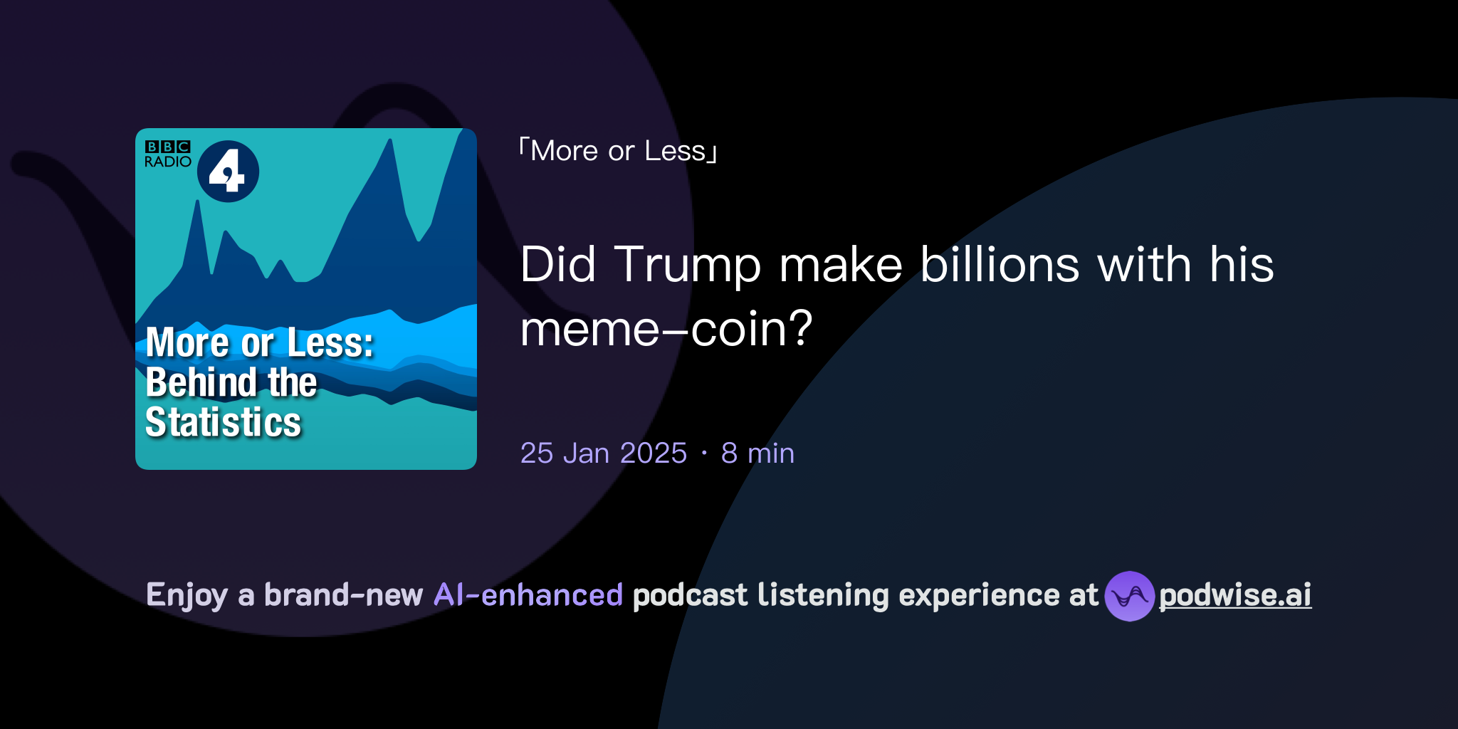 Did Trump make billions with his meme-coin? | More or Less: Behind the ...