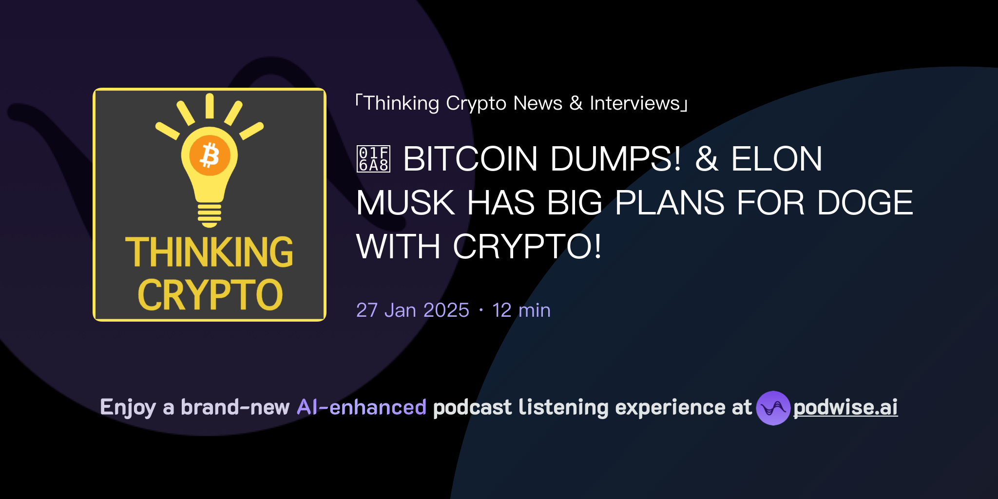 🚨 BITCOIN DUMPS! & ELON MUSK HAS BIG PLANS FOR DOGE WITH CRYPTO! | Thinking Crypto News ...