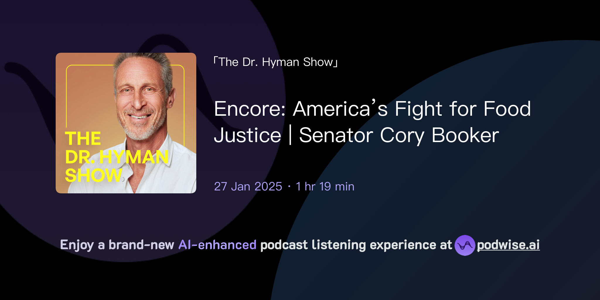 Encore: America’s Fight for Food Justice | Senator Cory Booker | The Dr ...