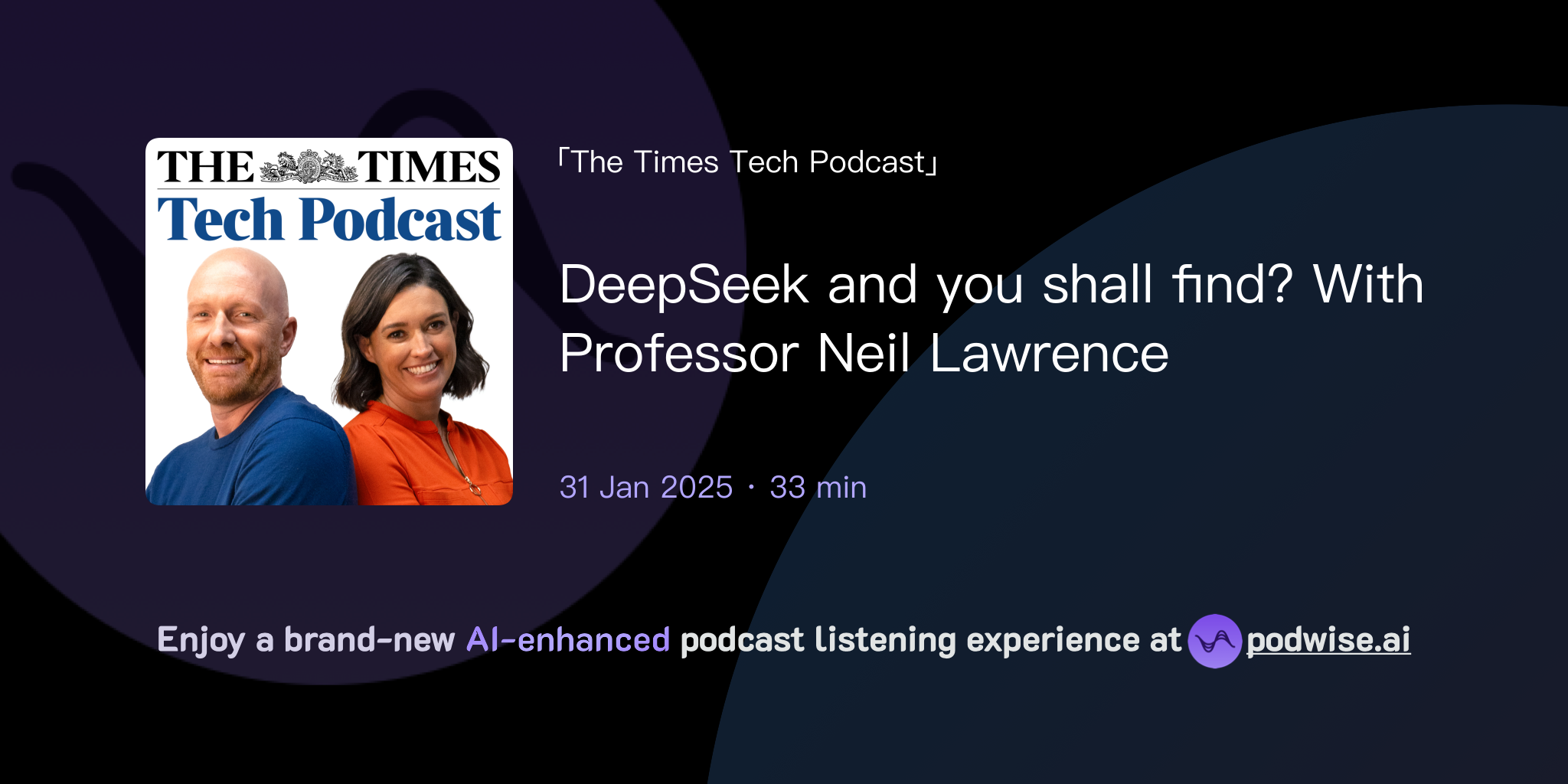 DeepSeek and you shall find? With Professor Neil Lawrence | The Times ...