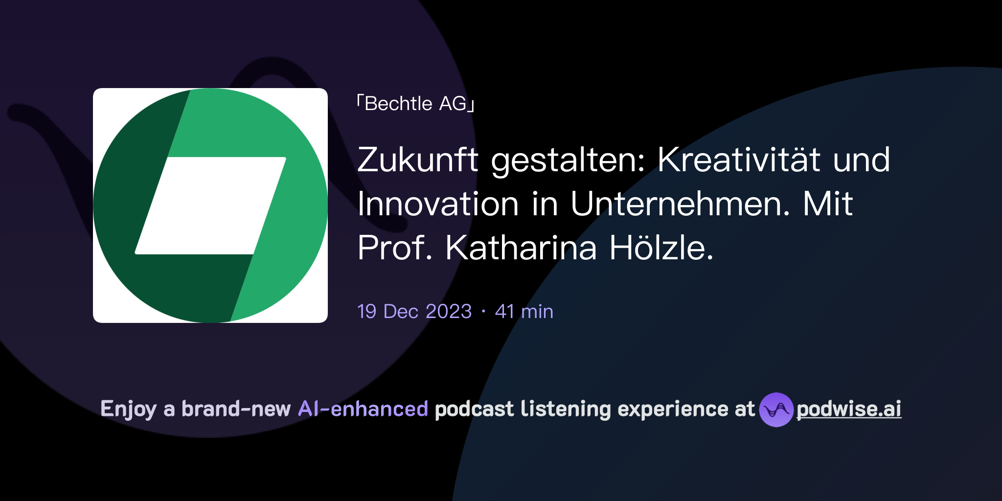 Zukunft gestalten: Kreativität und Innovation in Unternehmen. Mit Prof. Katharina Hölzle ...