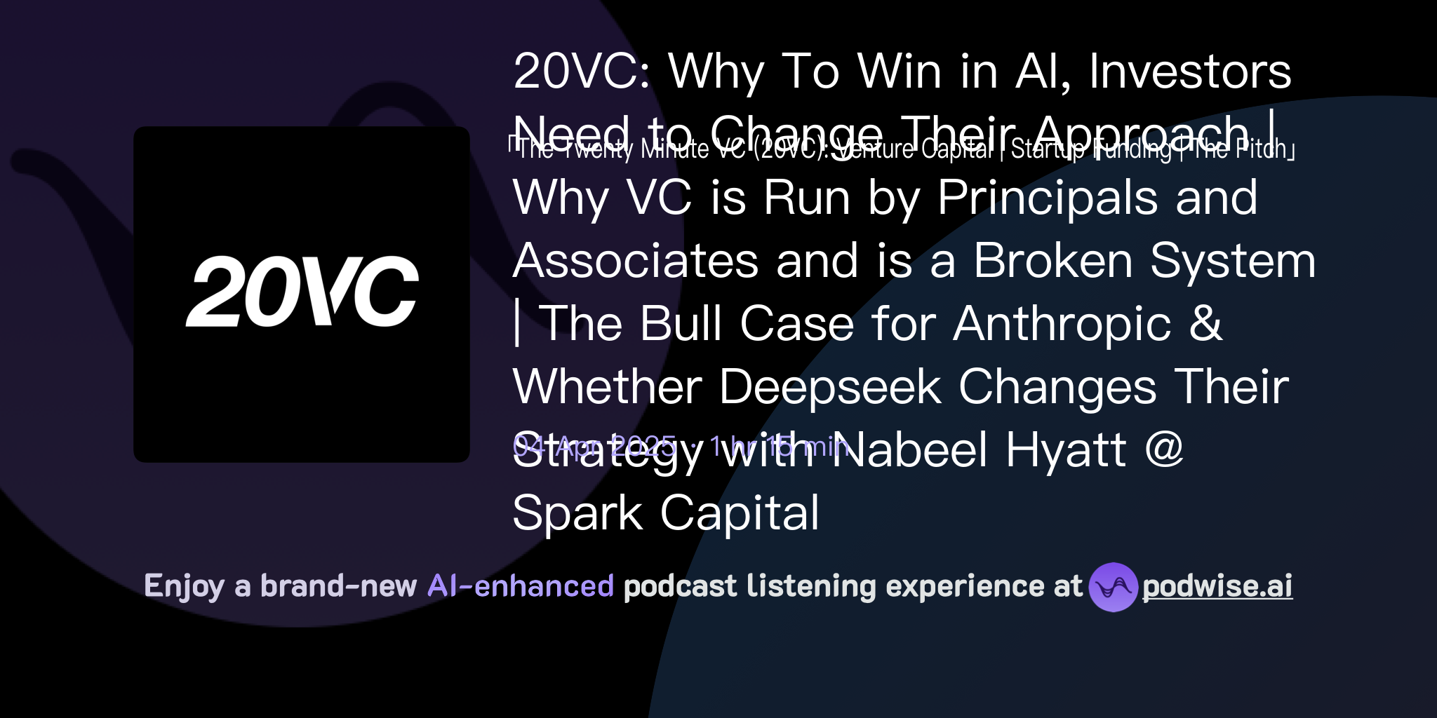 20VC: Why To Win in AI, Investors Need to Change Their Approach | Why ...