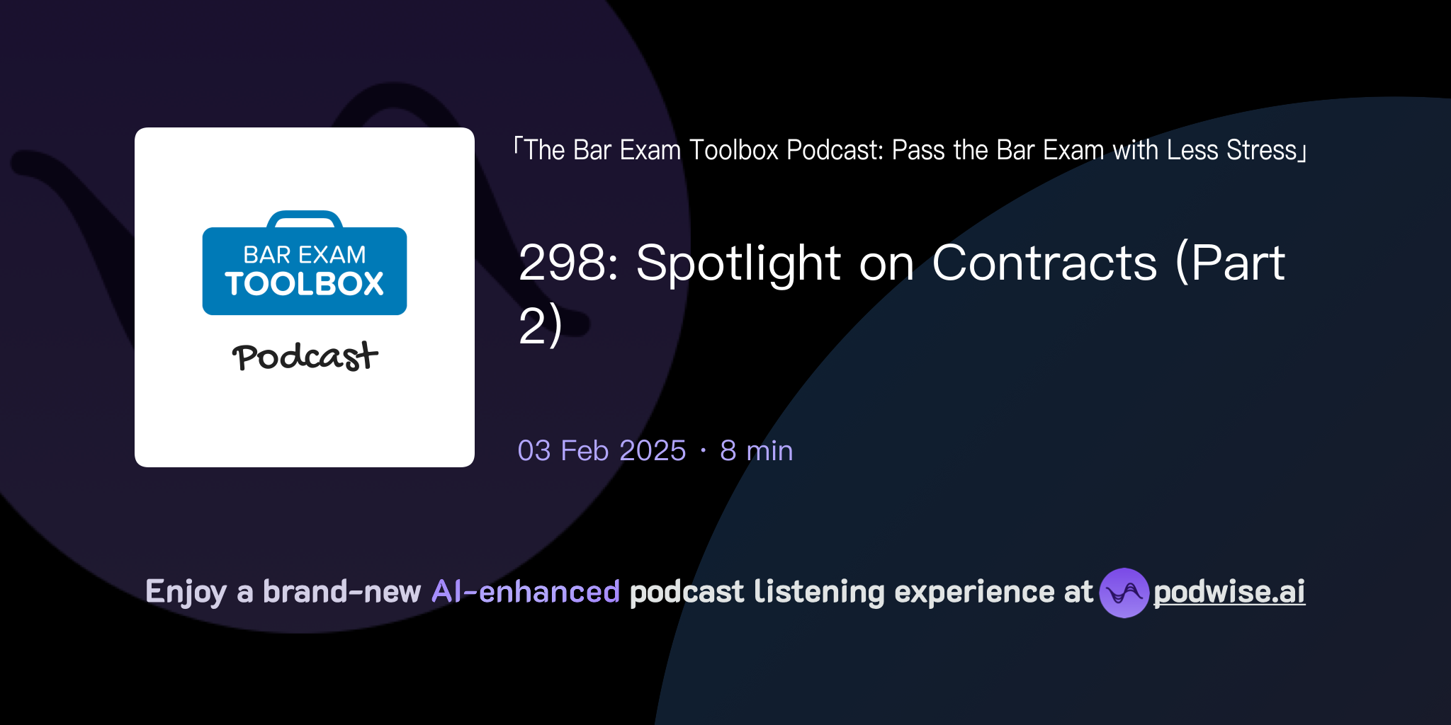 298: Spotlight on Contracts (Part 2) | The Bar Exam Toolbox Podcast: Pass the Bar Exam with Less ...