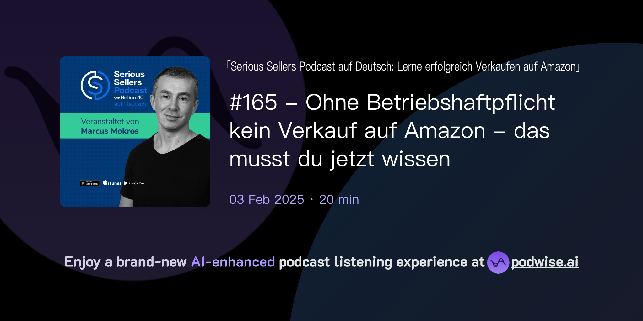 #165 - Ohne Betriebshaftpflicht kein Verkauf auf Amazon - das musst du jetzt wissen | Serious ...