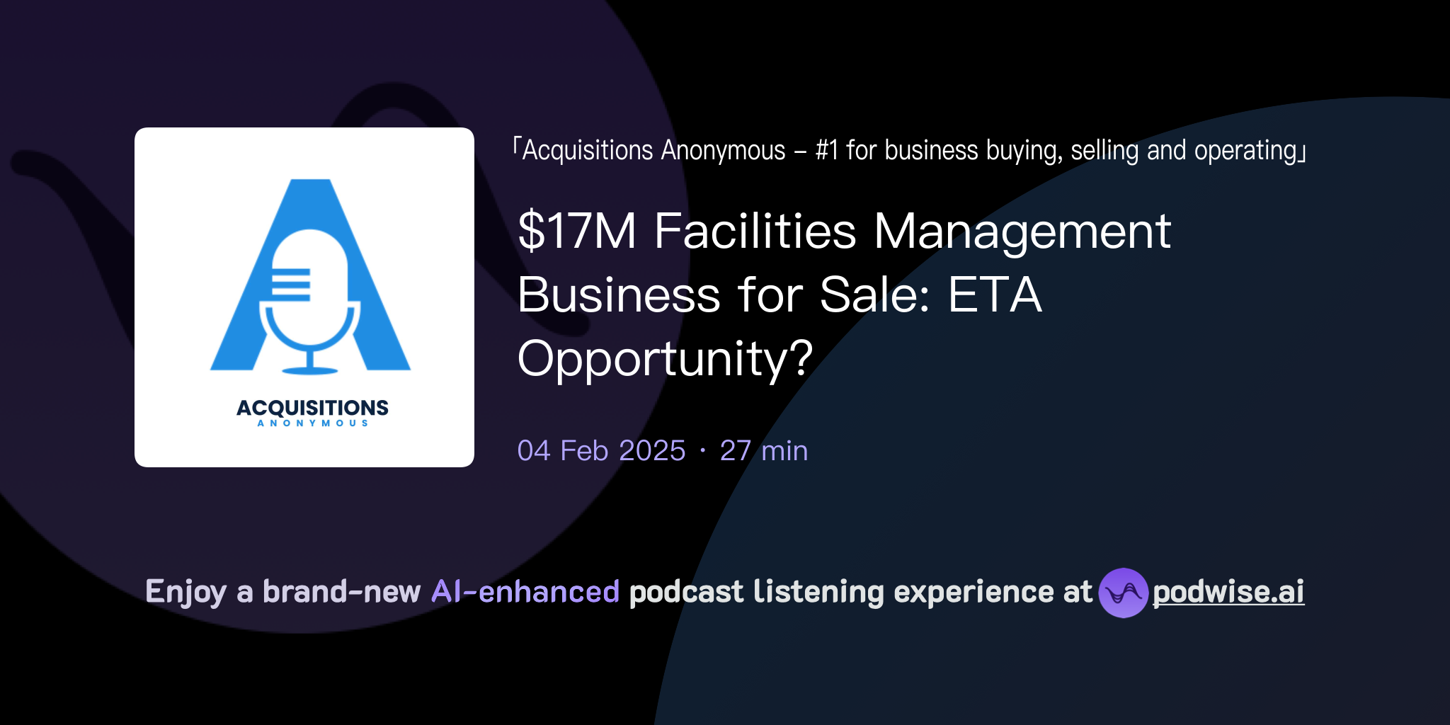 $17M Facilities Management Business for Sale: ETA Opportunity ...