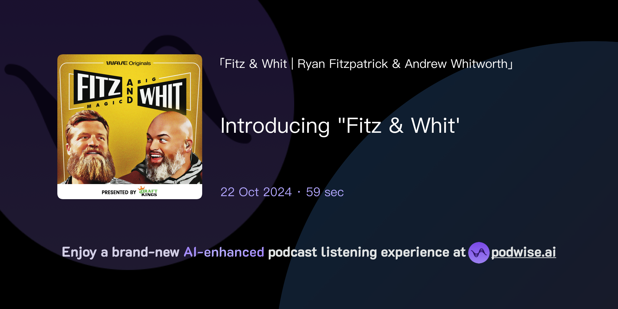 Introducing "Fitz & Whit' | Fitz & Whit | Ryan Fitzpatrick & Andrew ...