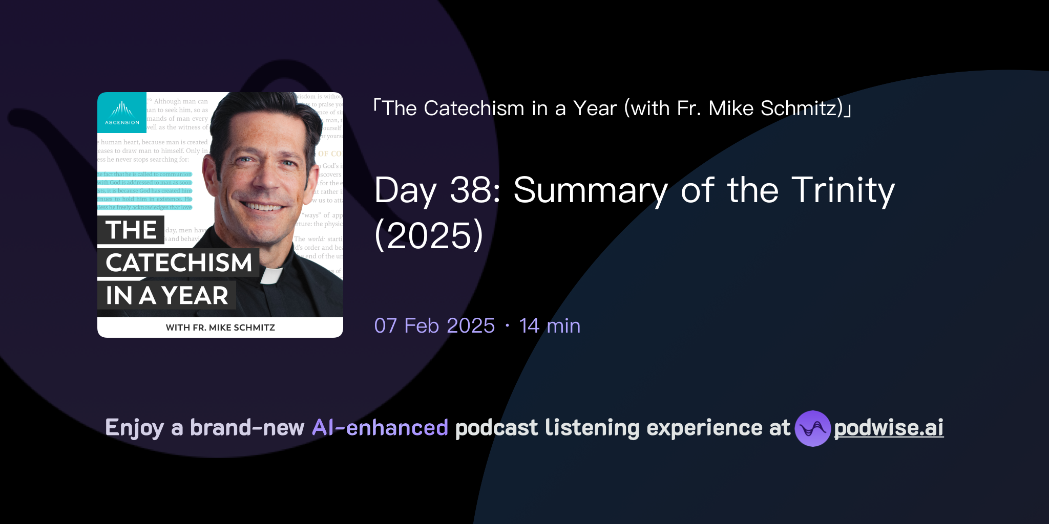 Day 38: Summary of the Trinity (2025) | The Catechism in a Year (with ...