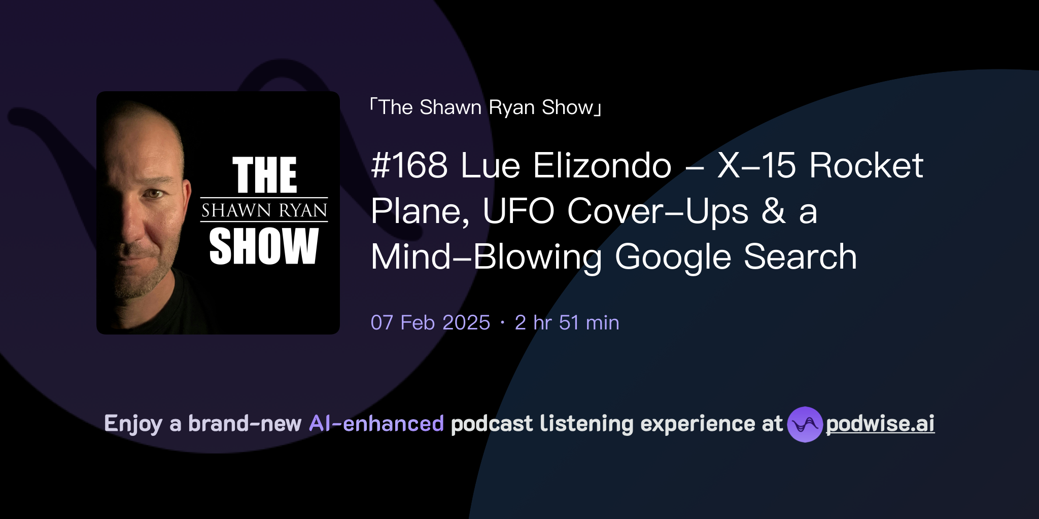 #168 Lue Elizondo - X-15 Rocket Plane, UFO Cover-Ups & a Mind-Blowing Google Search | Shawn Ryan ...