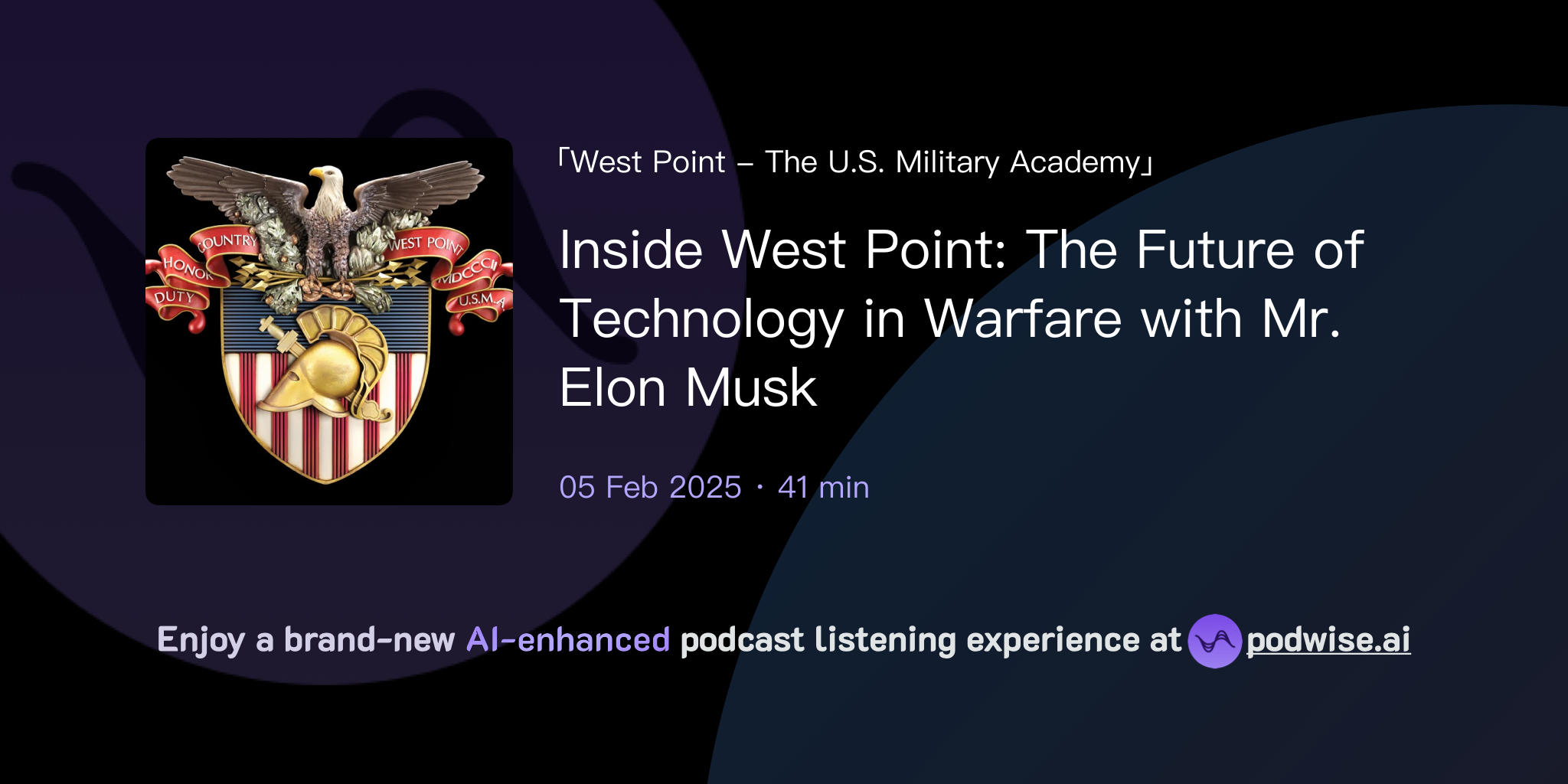 Inside West Point: The Future of Technology in Warfare with Mr. Elon ...