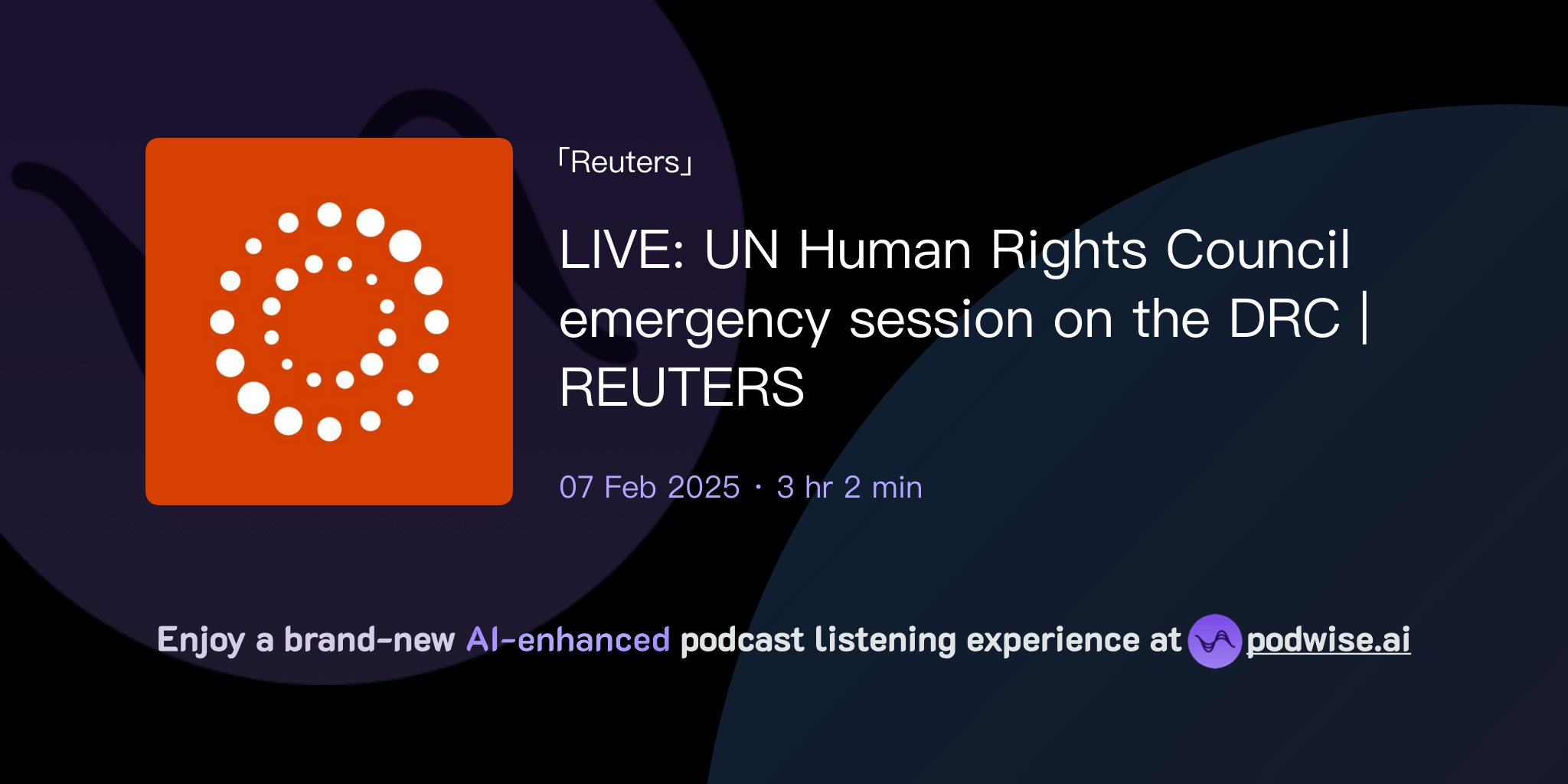 LIVE: UN Human Rights Council emergency session on the DRC | REUTERS ...
