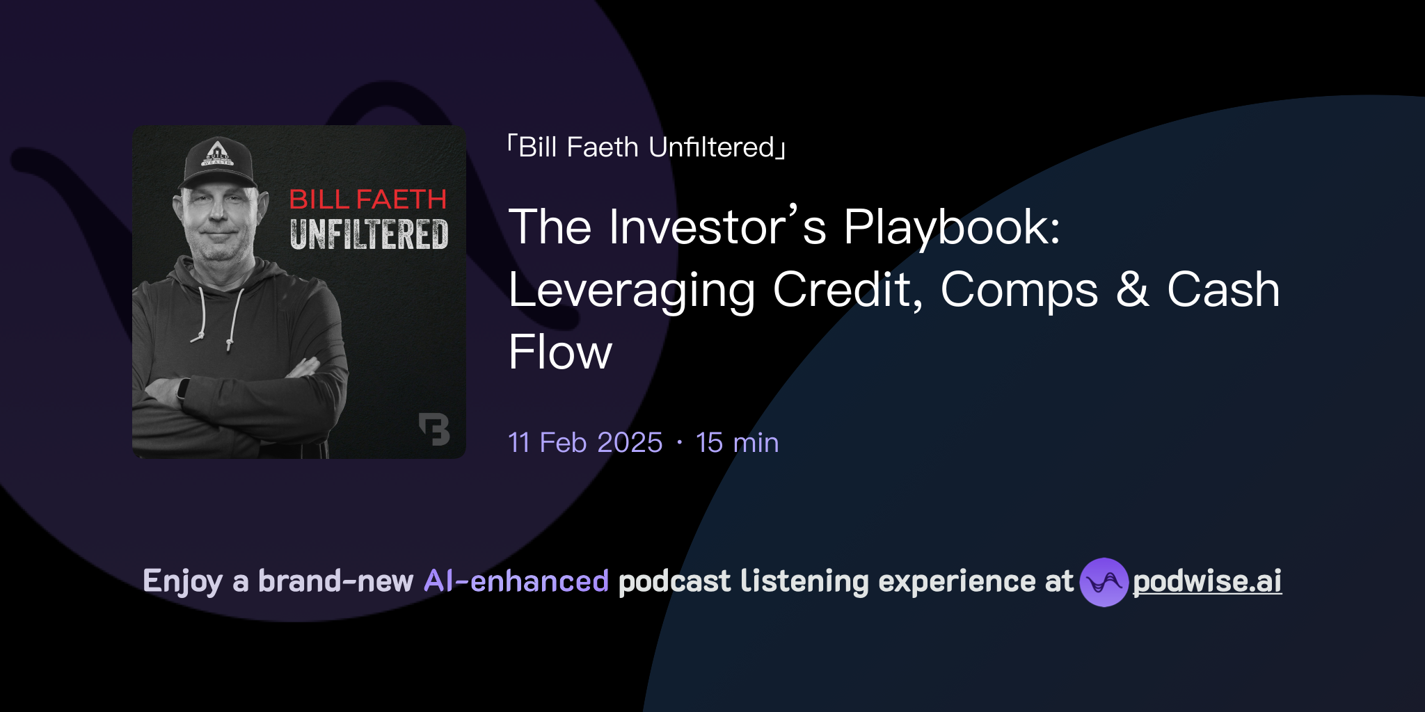 The Investor’s Playbook: Leveraging Credit, Comps & Cash Flow | Bill ...