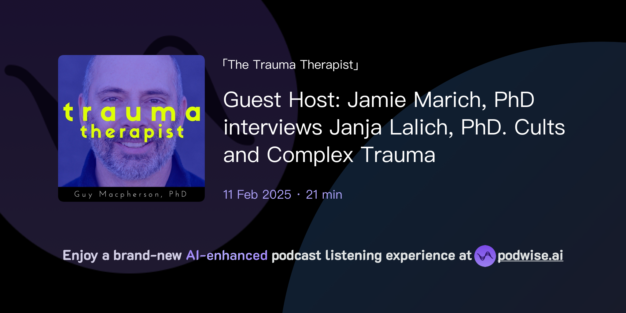 Guest Host: Jamie Marich, PhD interviews Janja Lalich, PhD. Cults and ...