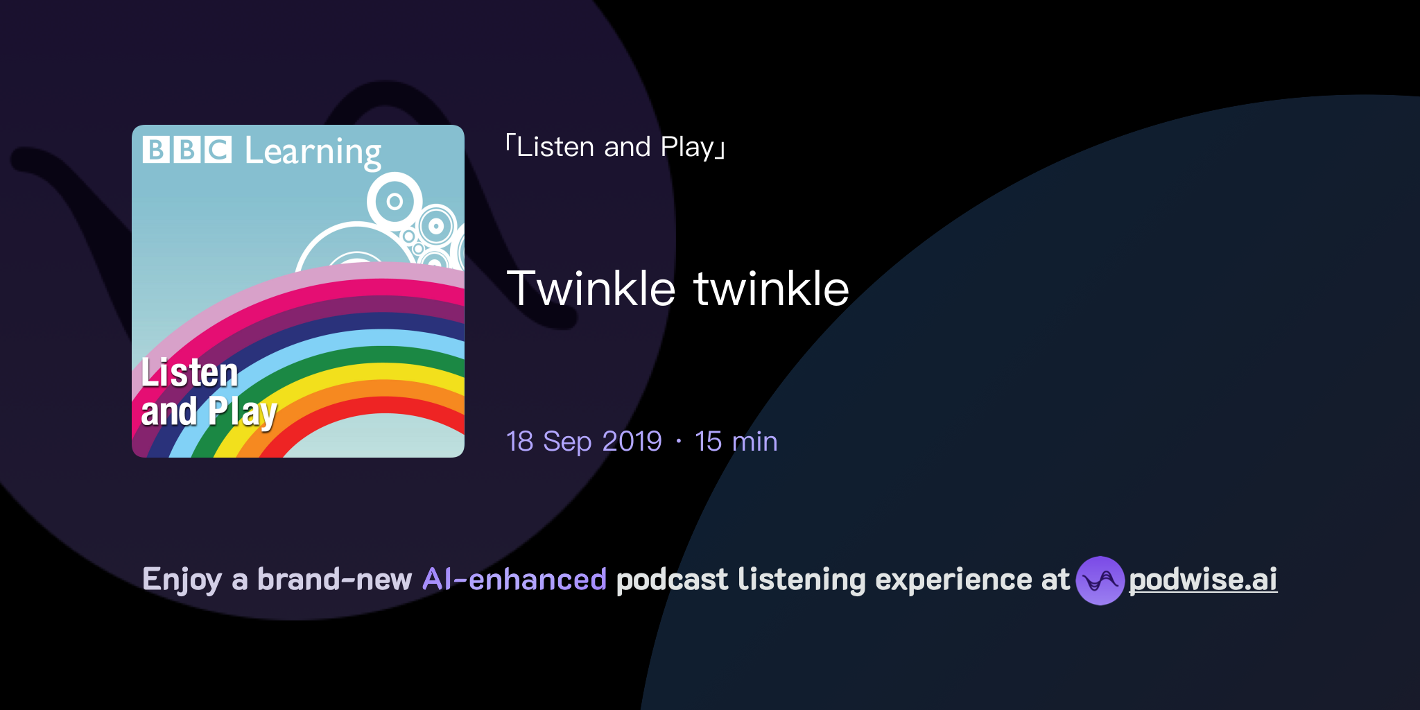 Twinkle twinkle | Listen and Play | Podwise