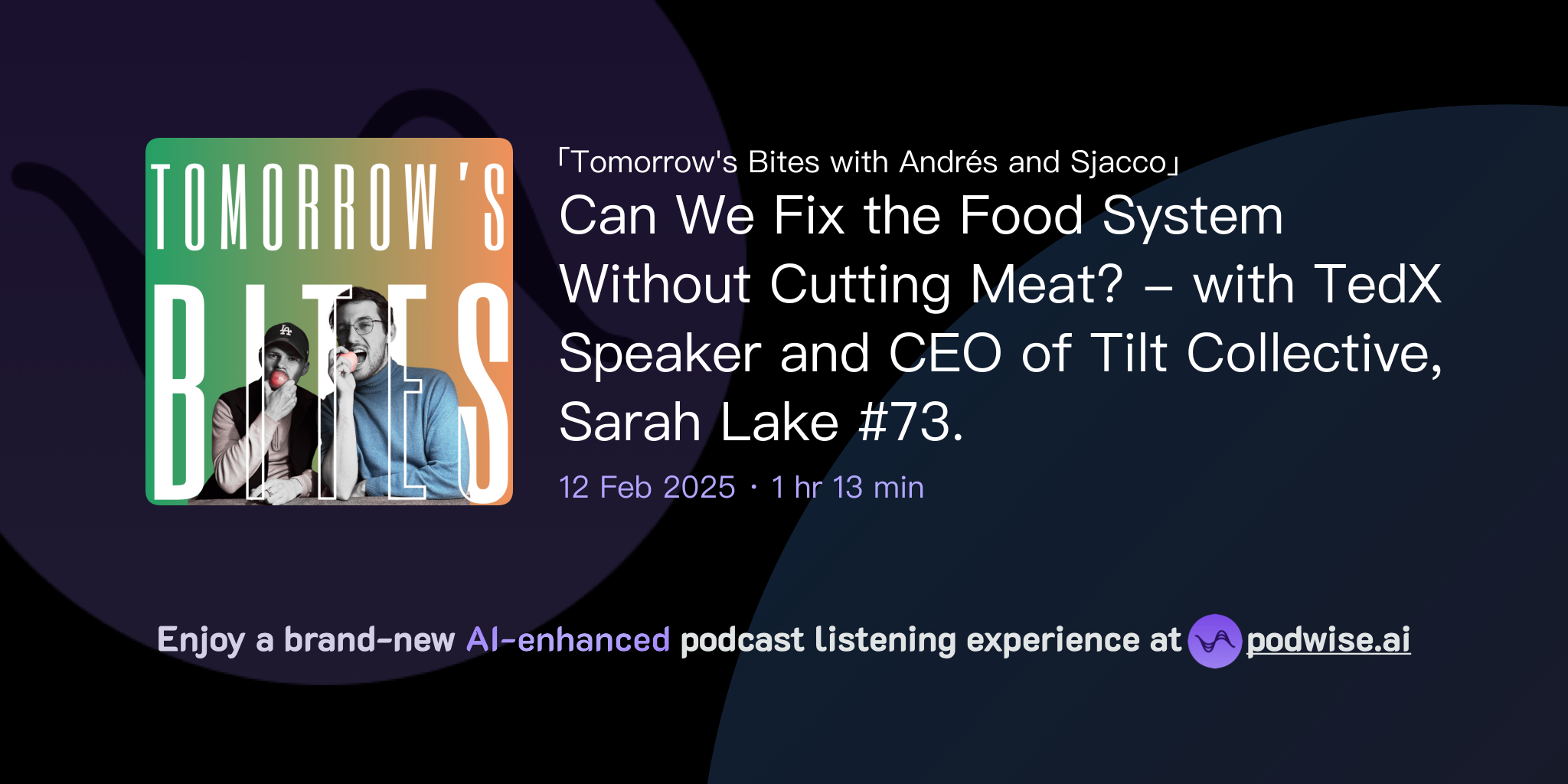 Can We Fix the Food System Without Cutting Meat? - with TedX Speaker and CEO of Tilt Collective ...