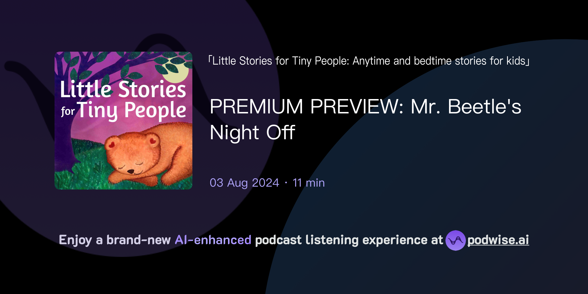 PREMIUM PREVIEW: Mr. Beetle's Night Off | Little Stories for Tiny ...