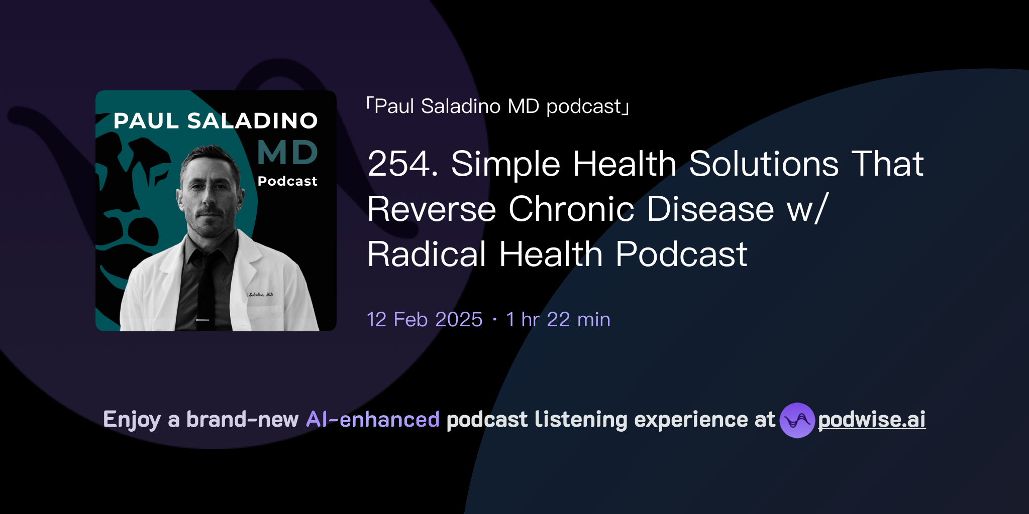254. Simple Health Solutions That Reverse Chronic Disease w/ Radical ...
