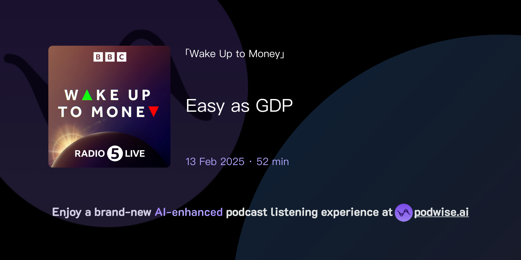 Easy as GDP | Wake Up to Money | Podwise