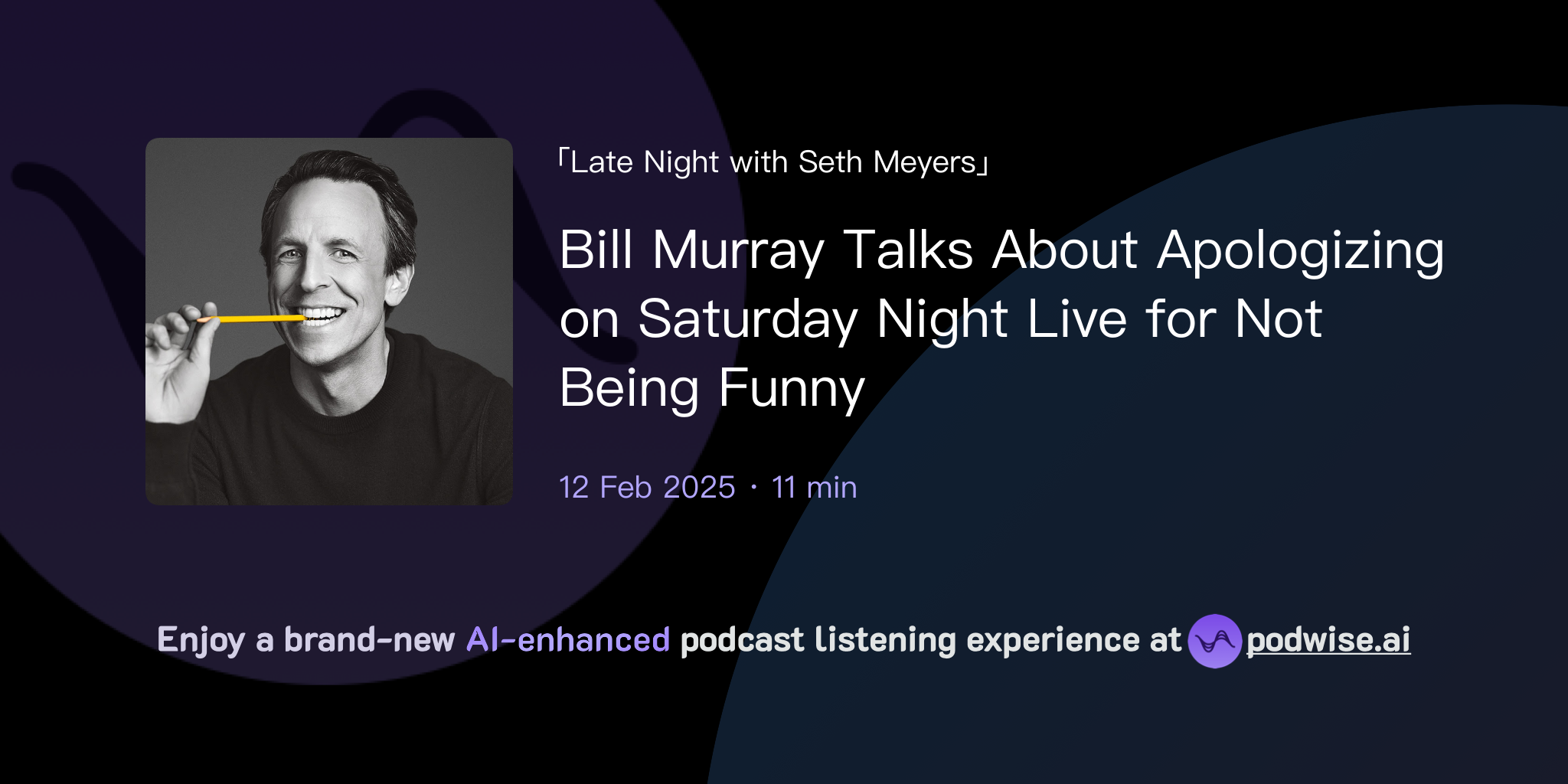 Bill Murray Talks About Apologizing on Saturday Night Live for Not ...