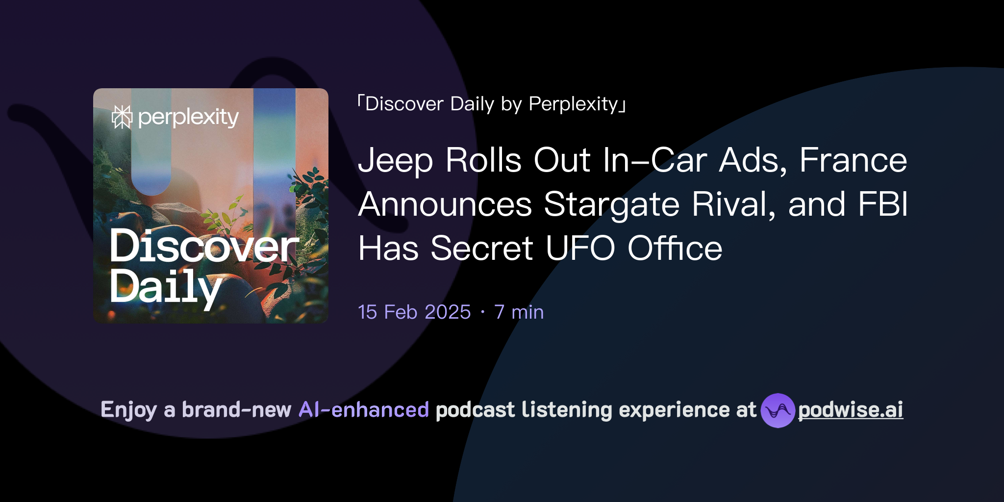 Jeep Rolls Out In-Car Ads, France Announces Stargate Rival, and FBI Has ...