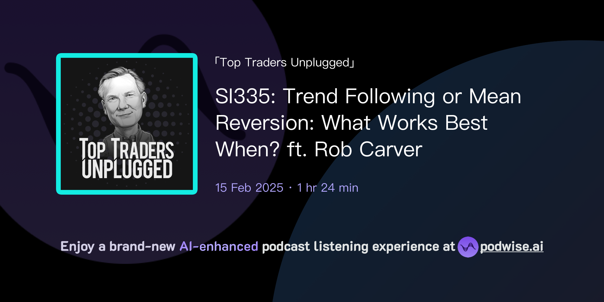 SI335: Trend Following or Mean Reversion: What Works Best When? ft. Rob Carver | Top Traders ...