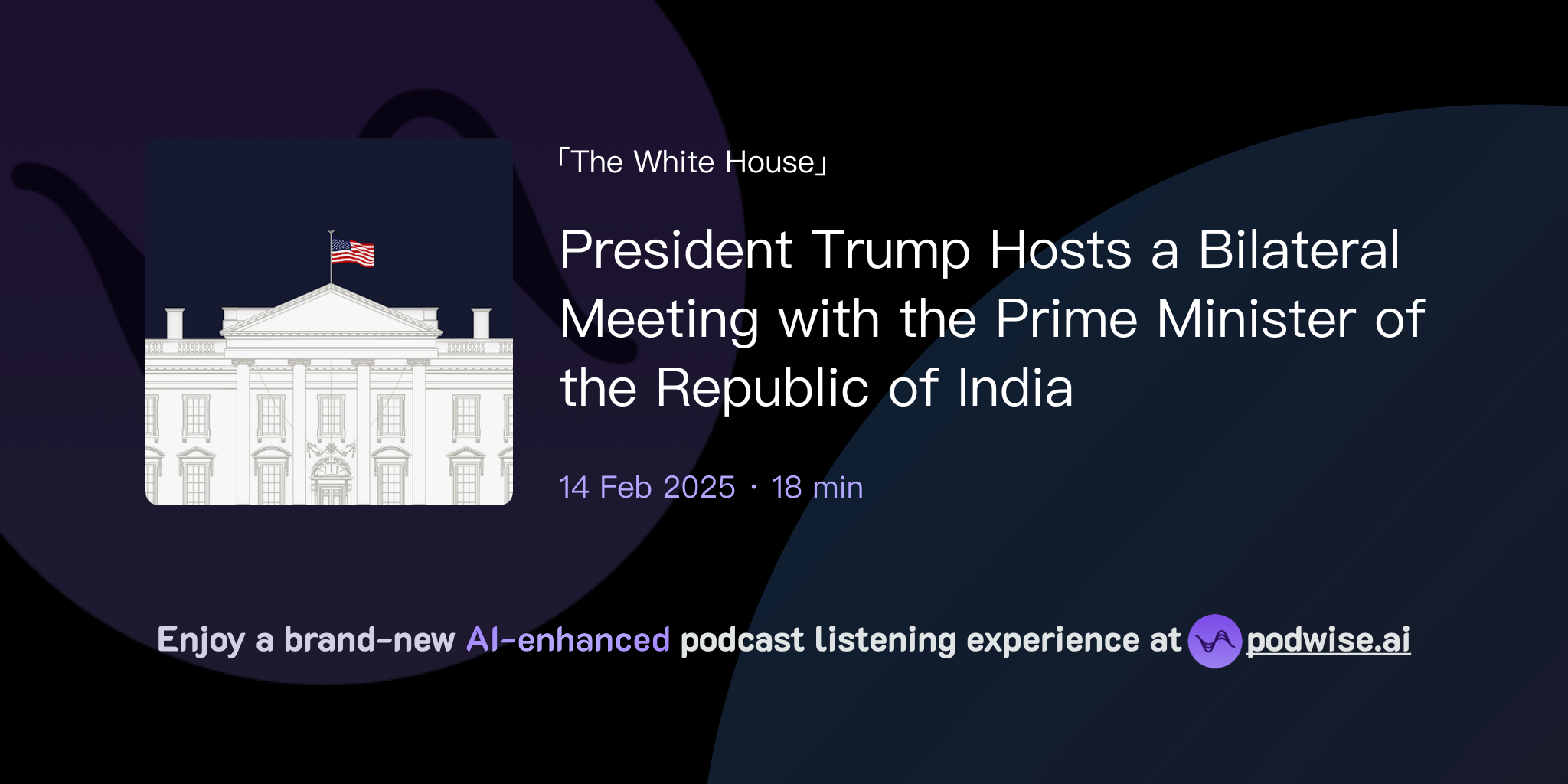 President Trump Hosts a Bilateral Meeting with the Prime Minister of ...