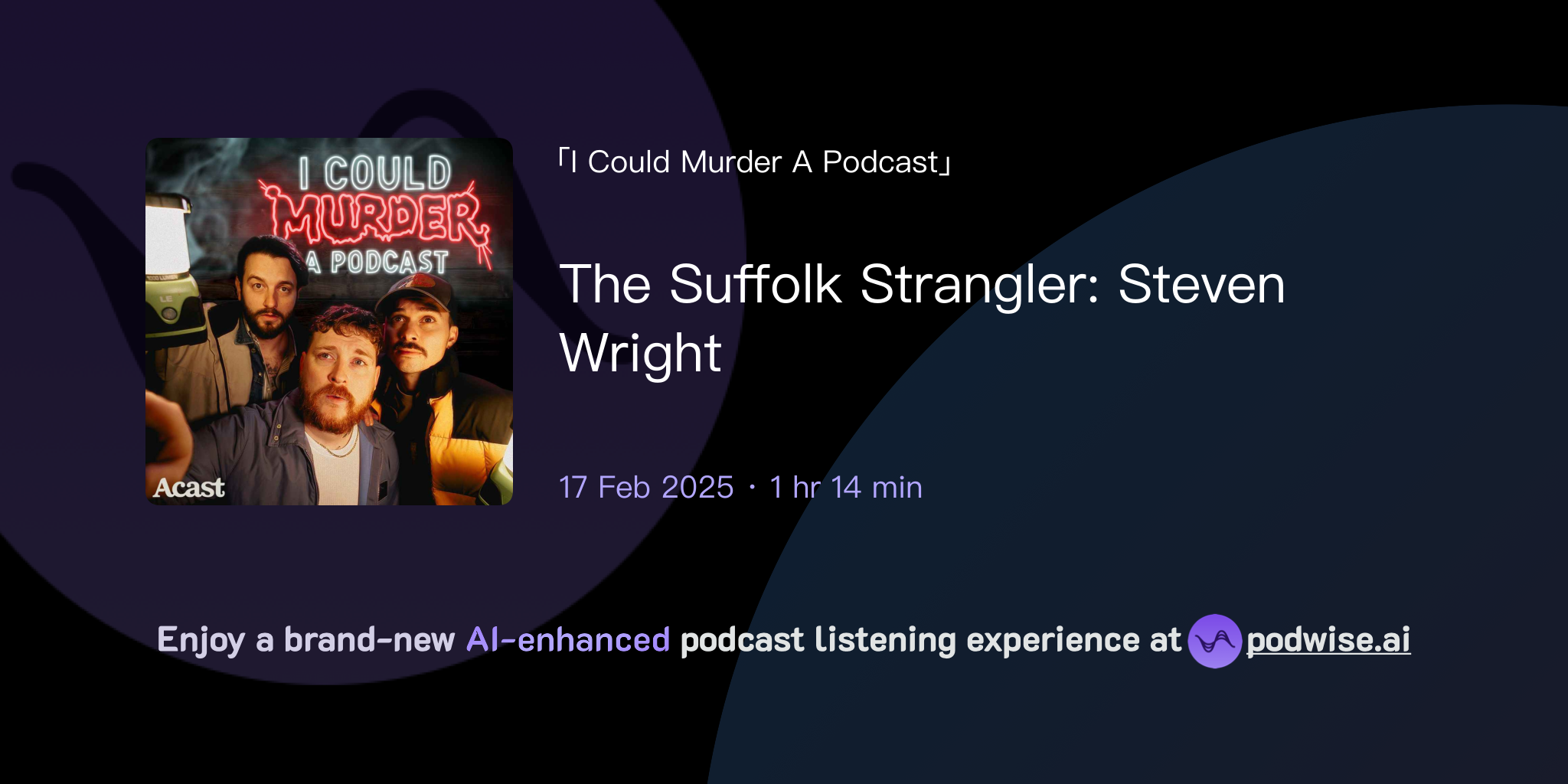 The Suffolk Strangler: Steven Wright | I Could Murder A Podcast | Podwise