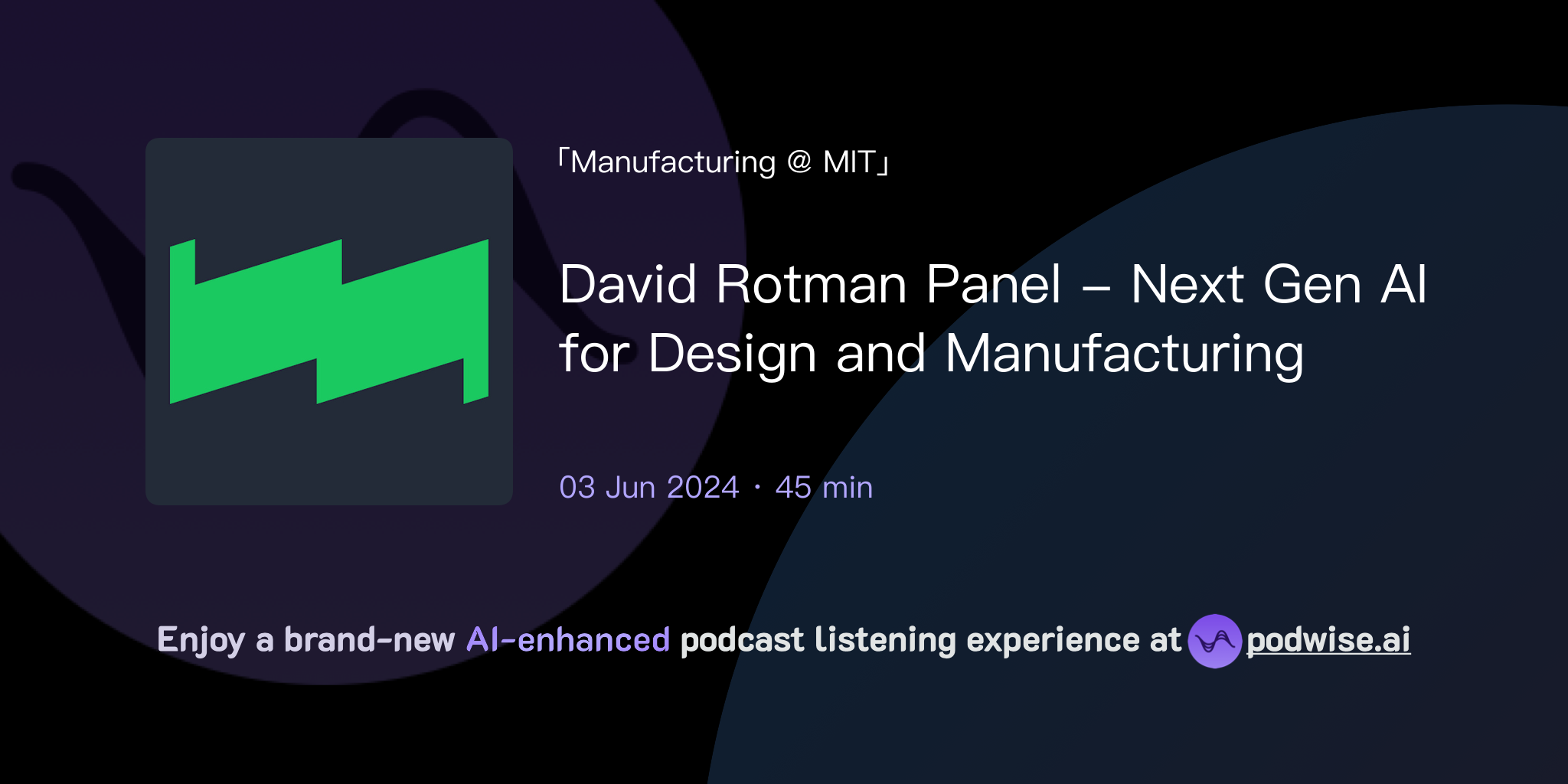 David Rotman Panel - Next Gen AI for Design and Manufacturing ...