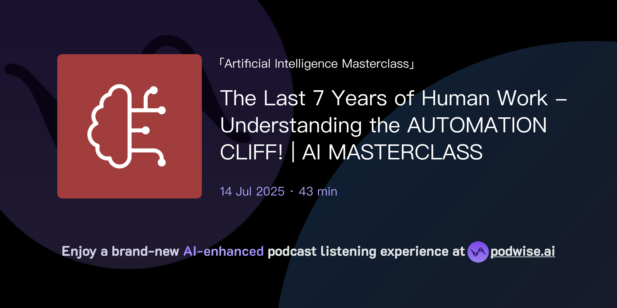 The Last 7 Years of Human Work - Understanding the AUTOMATION CLIFF! | AI MASTERCLASS ...