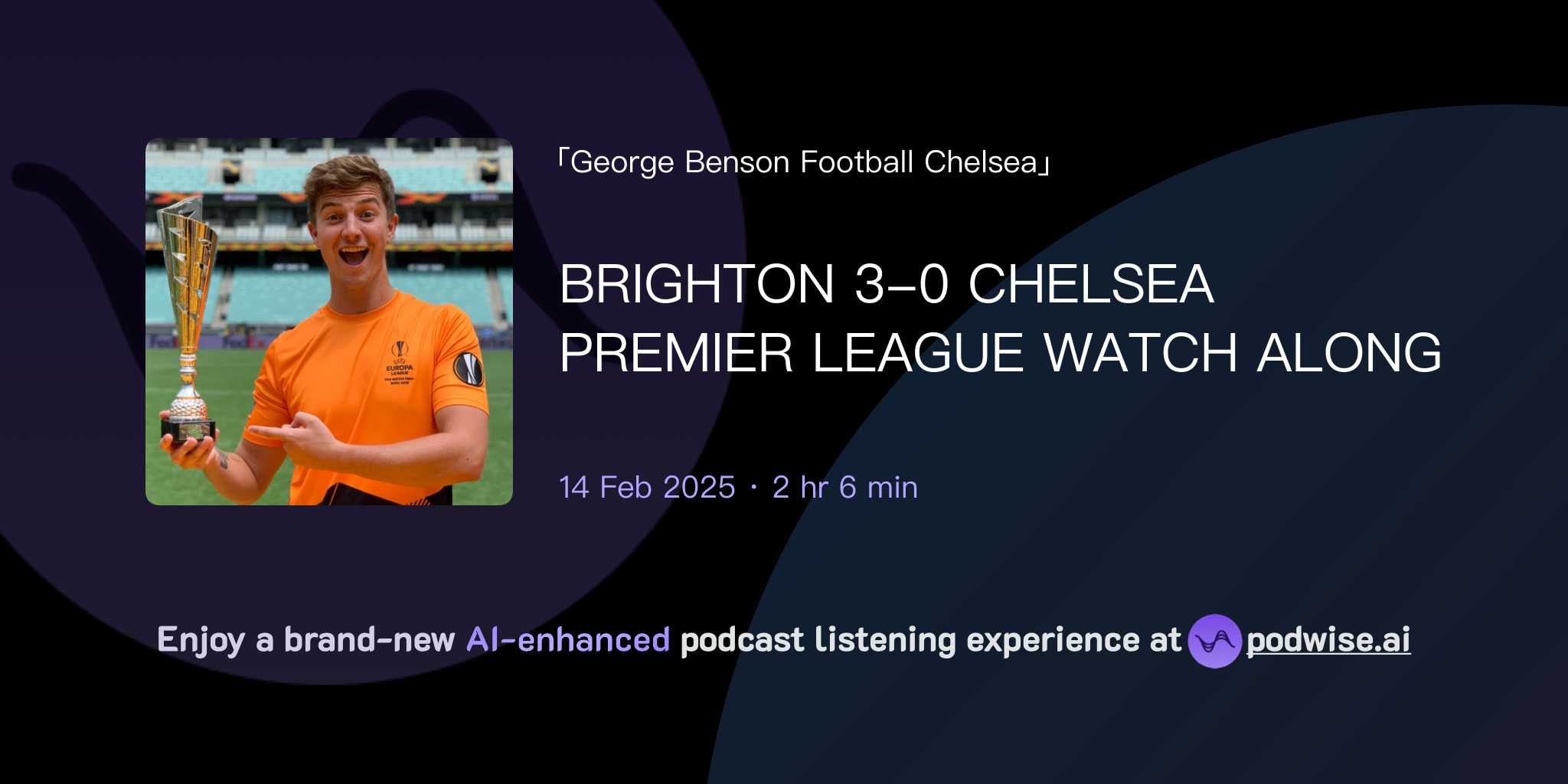 BRIGHTON 3-0 CHELSEA PREMIER LEAGUE WATCH ALONG | George Benson ...