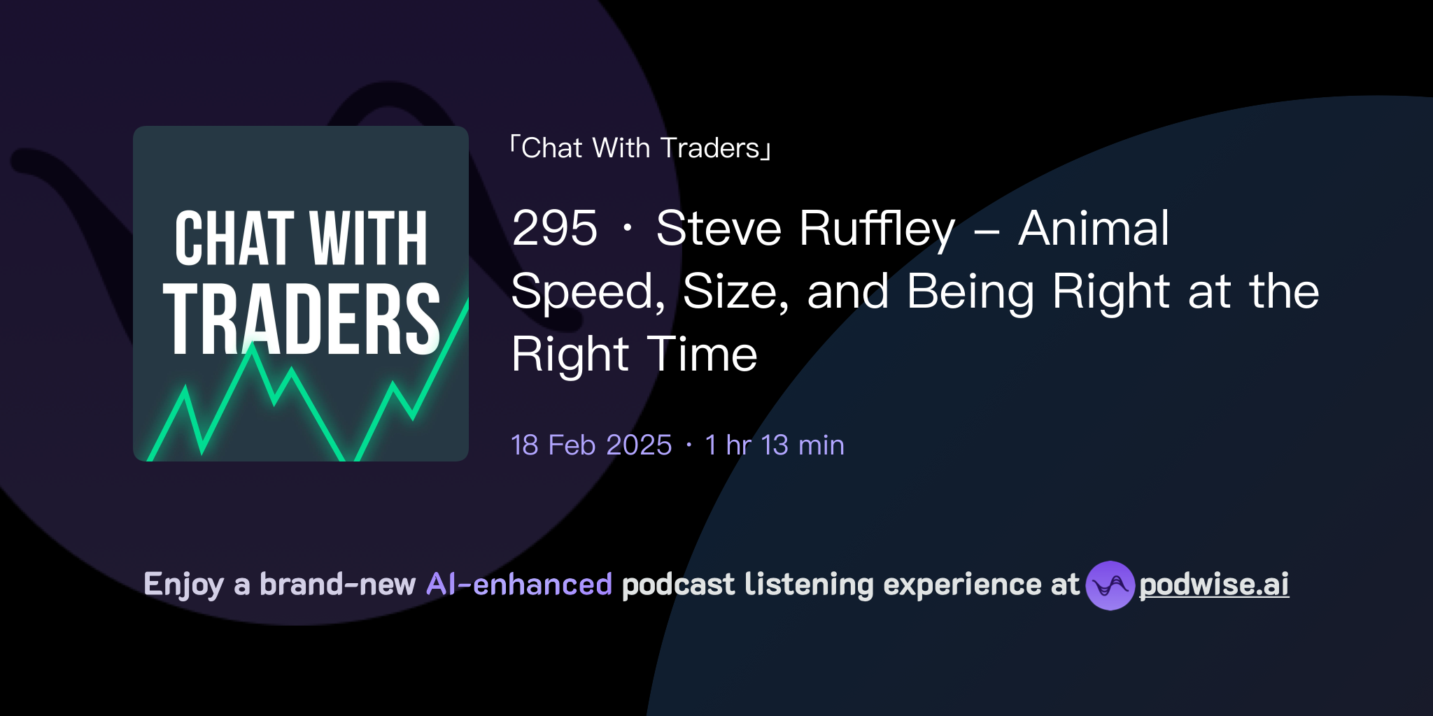 295 · Steve Ruffley - Animal Speed, Size, and Being Right at the Right ...