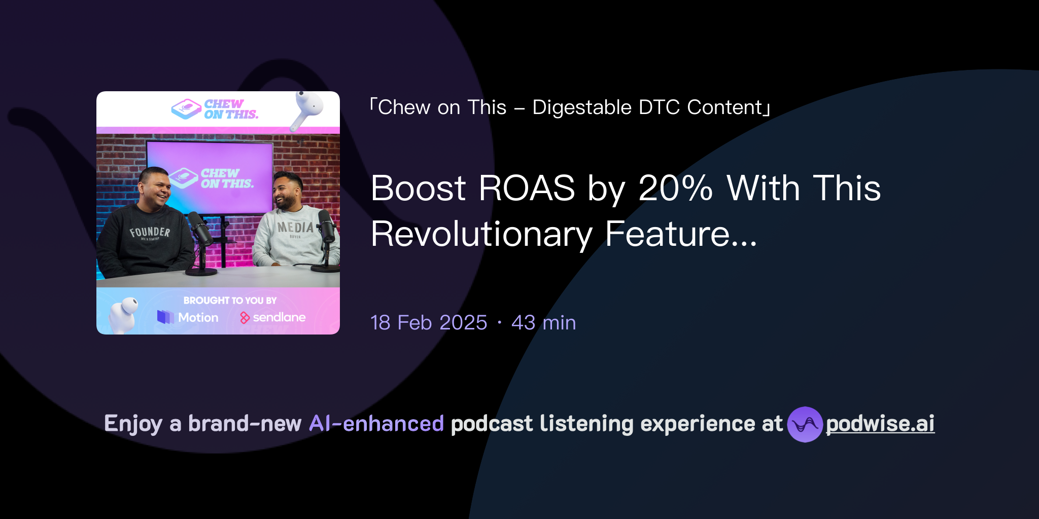 Boost ROAS by 20% With This Revolutionary Feature... | Chew on This - Digestable DTC Content ...