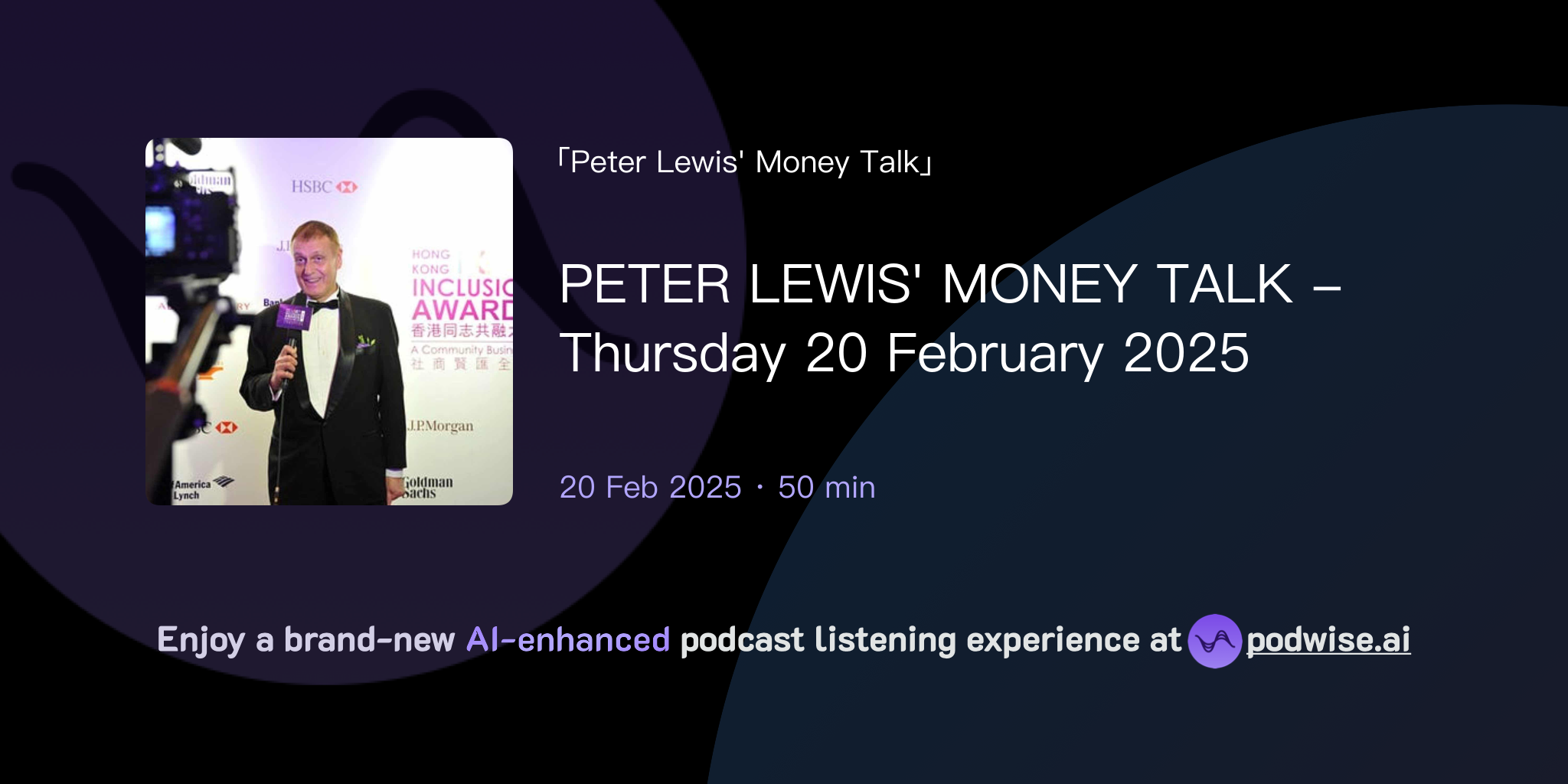PETER LEWIS' MONEY TALK - Thursday 20 February 2025 | Peter Lewis' Money Talk | Podwise
