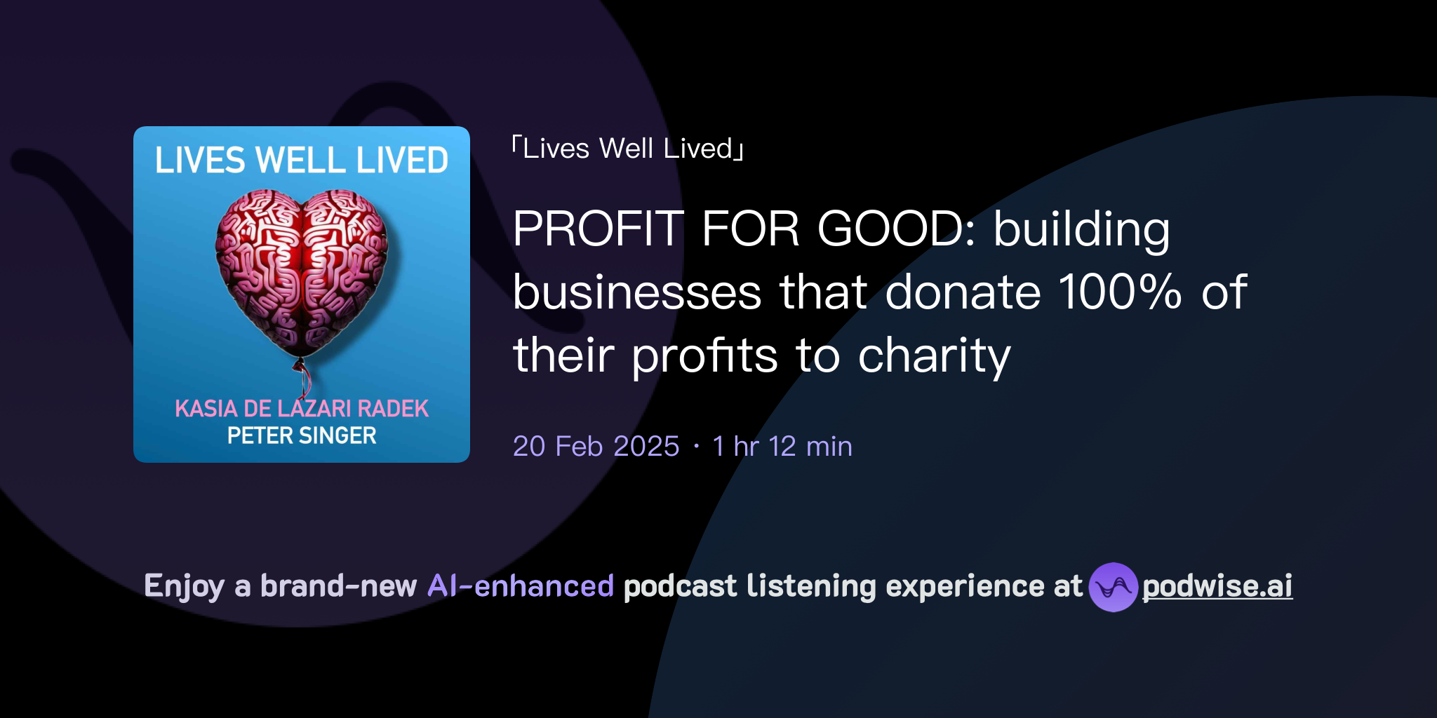 PROFIT FOR GOOD: building businesses that donate 100% of their profits to charity | Lives Well ...