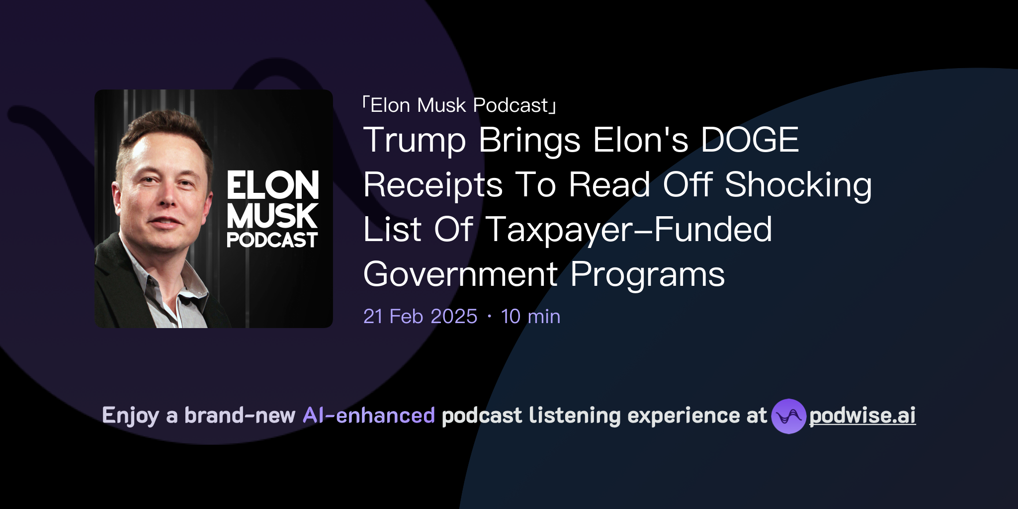 Trump Brings Elon's DOGE Receipts To Read Off Shocking List Of Taxpayer ...