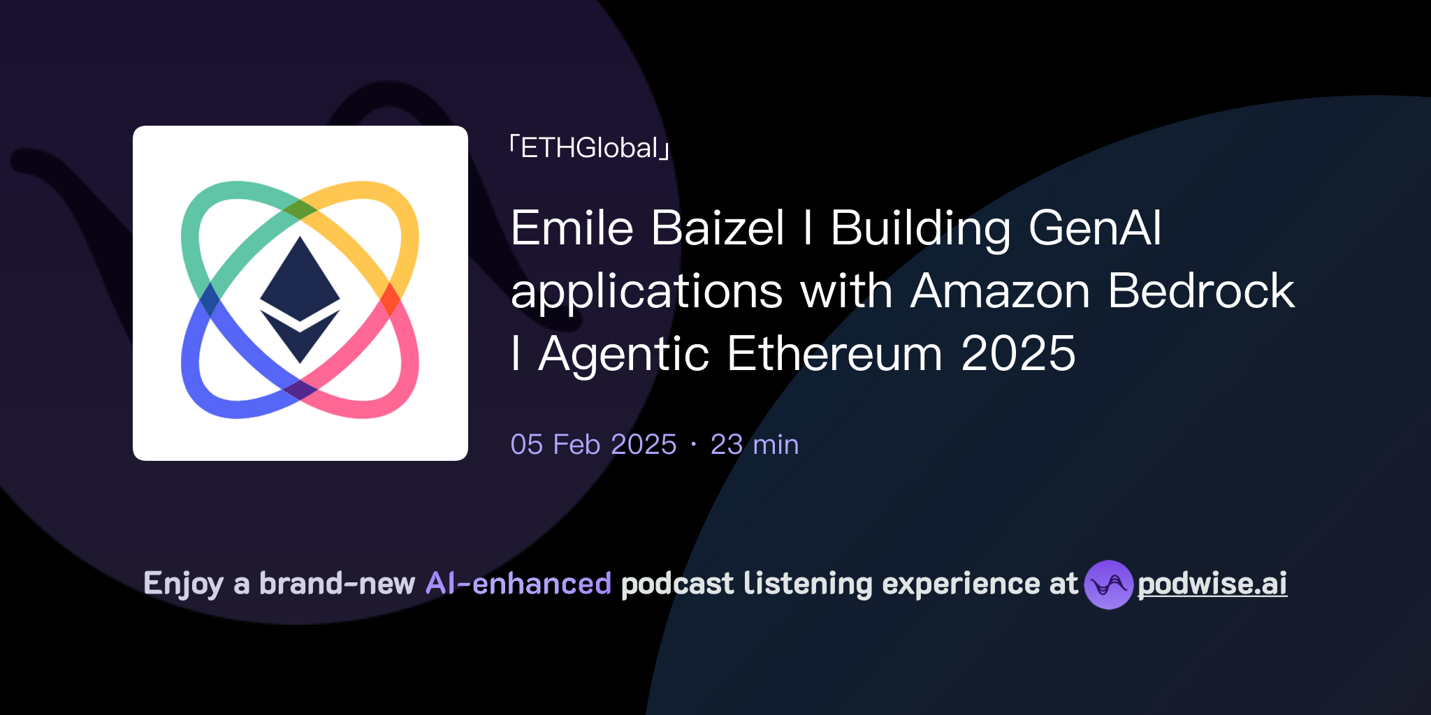 Emile Baizel I Building GenAI applications with Amazon Bedrock I Agentic Ethereum 2025 ...